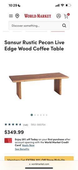 World Market Sansur Live Edge Wood Coffee Table for Sale in Kirkland WA OfferUp