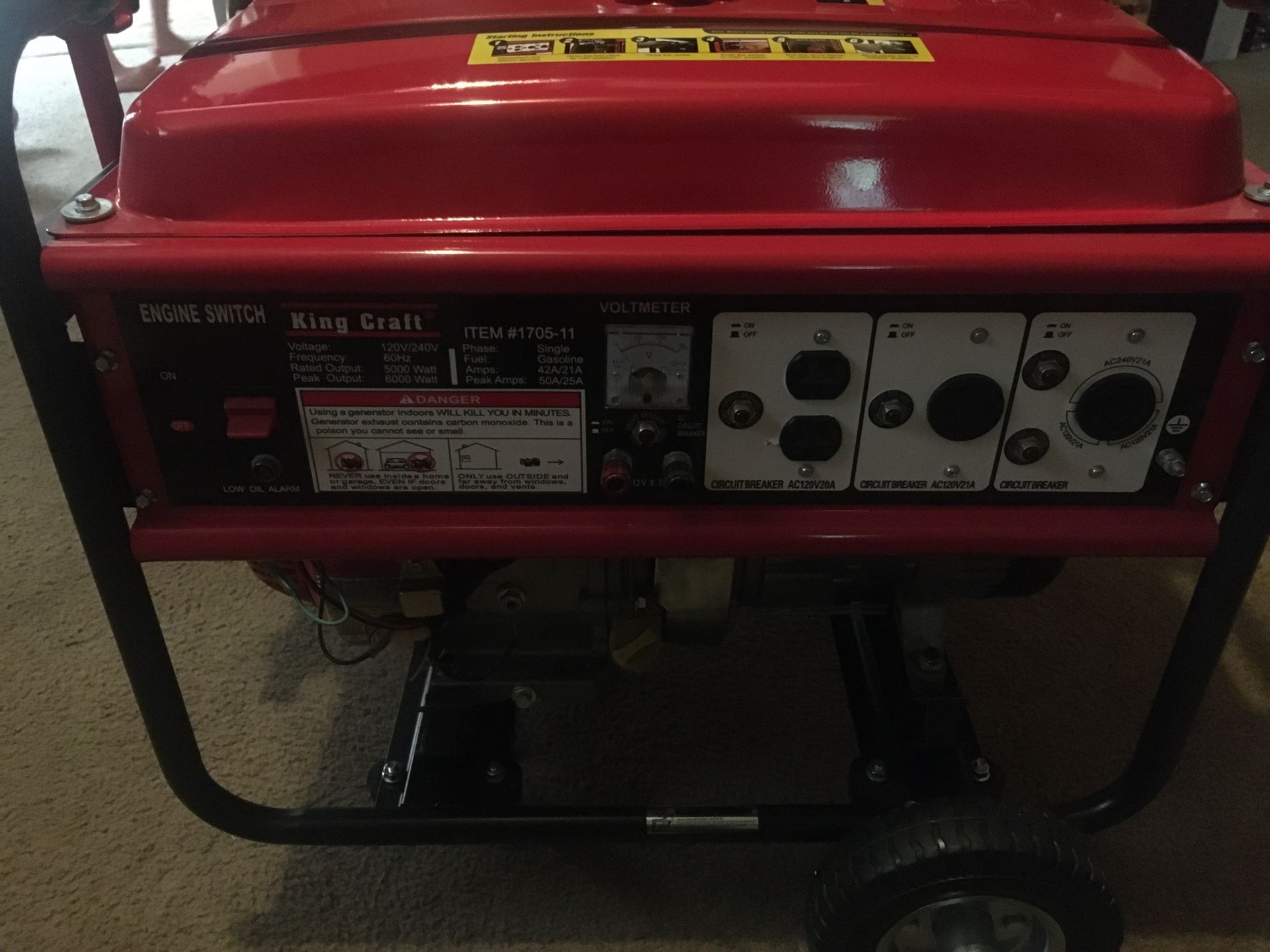 New King Craft 6000 watt Generator for Sale in North Ridgeville, OH ...