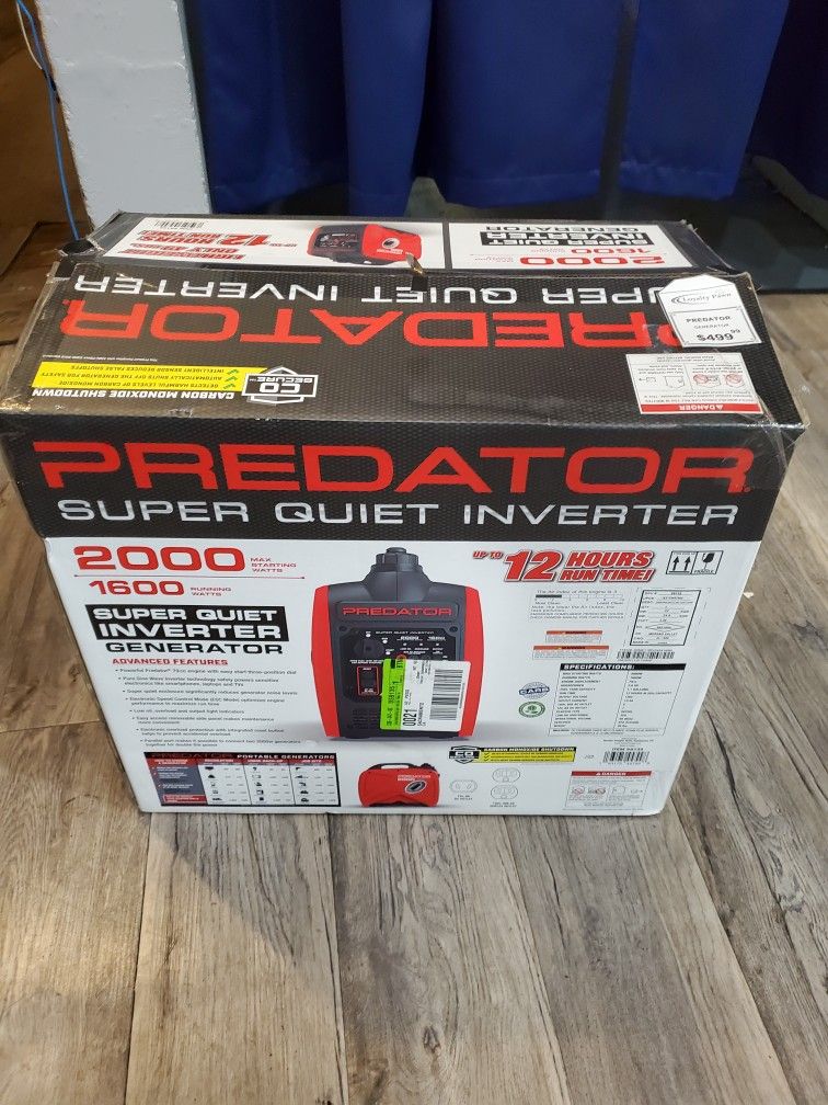 PREDATOR INVERTER GENERATOR for Sale in Sacramento, CA - OfferUp