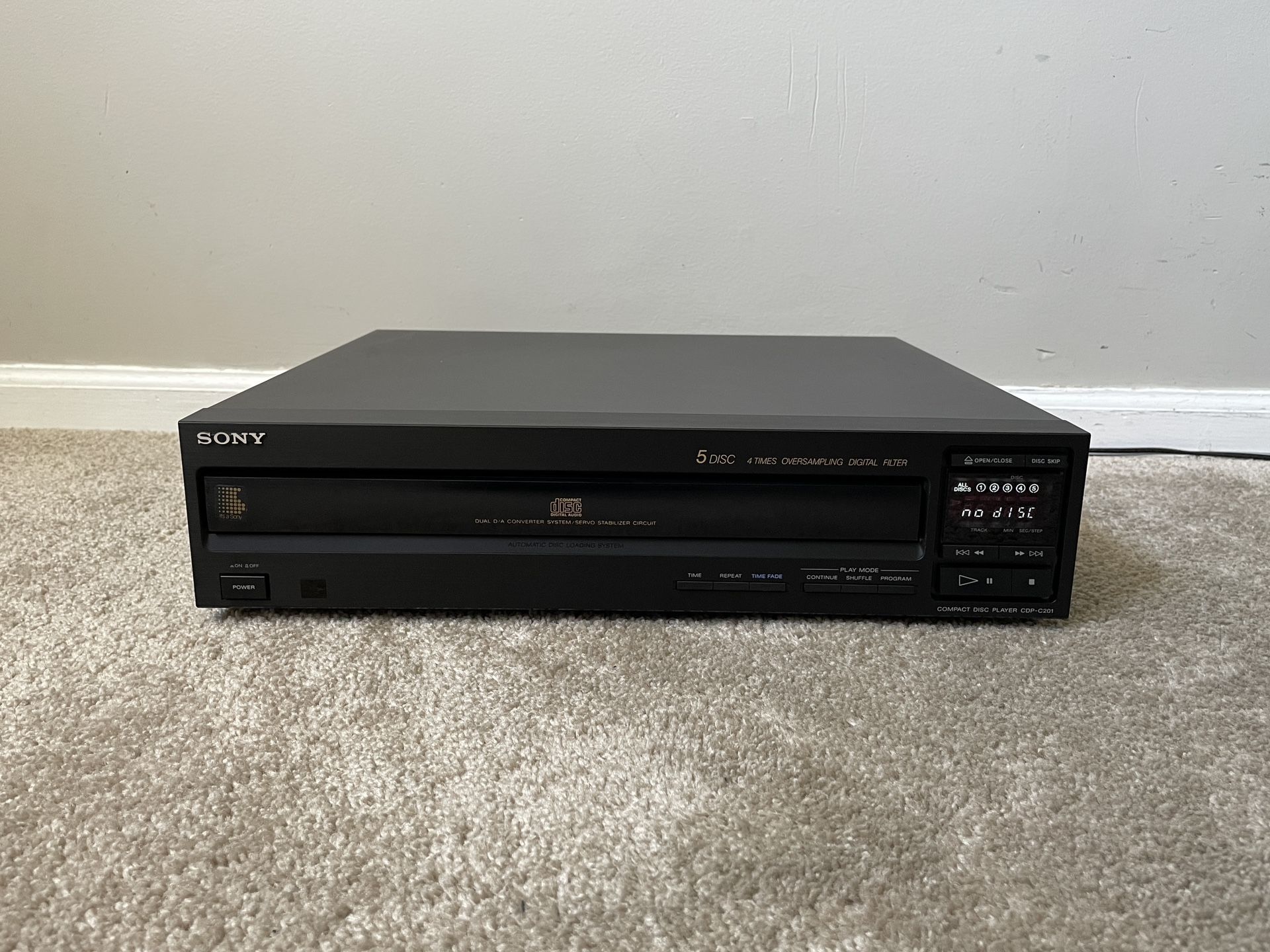 Sony CDP-C201 5 Compact Disc CD Changer Player for Sale in Mount ...