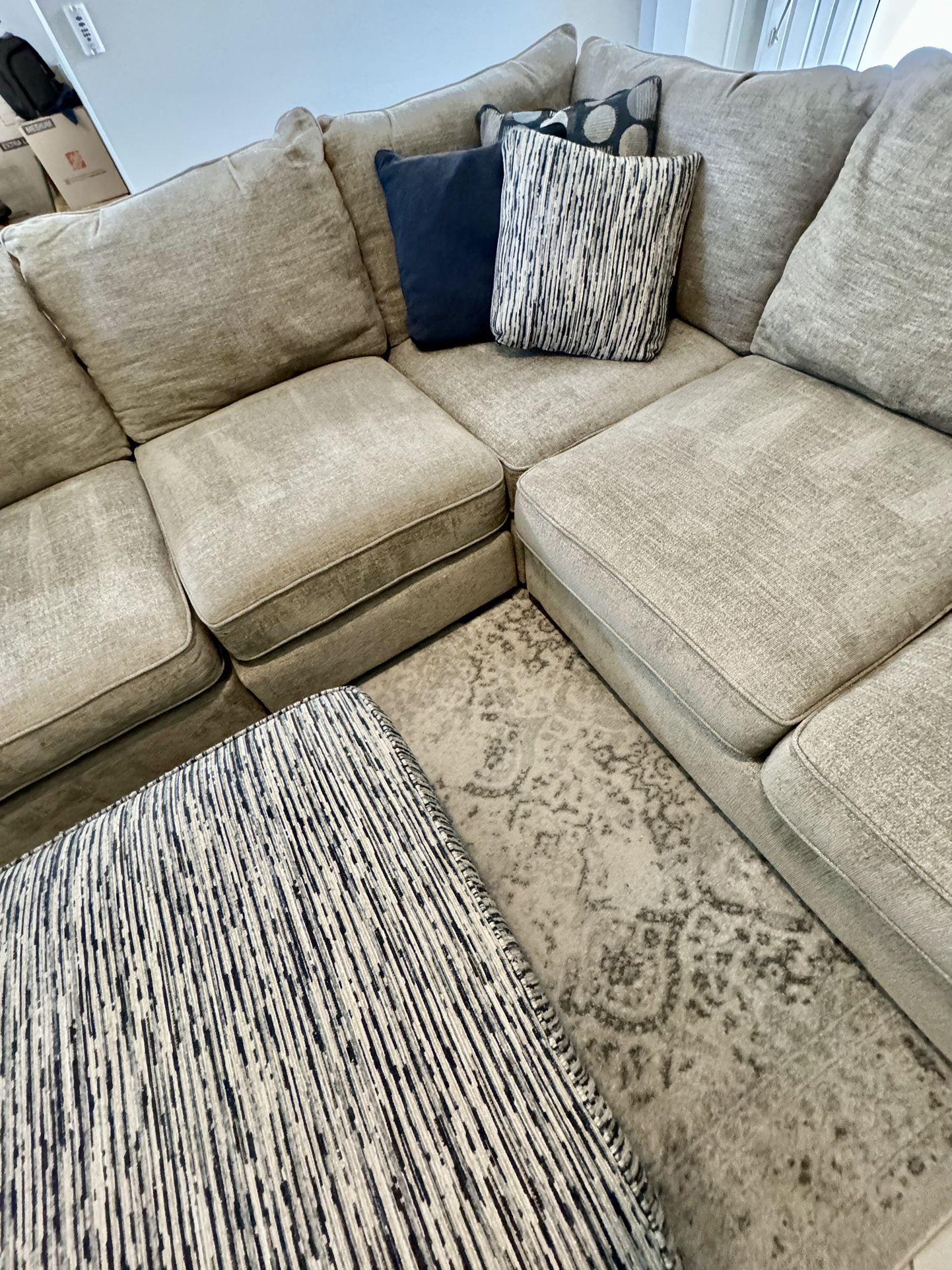 Large Handwoven Linen Sectional Sofa for Sale in Sewall's Point ...