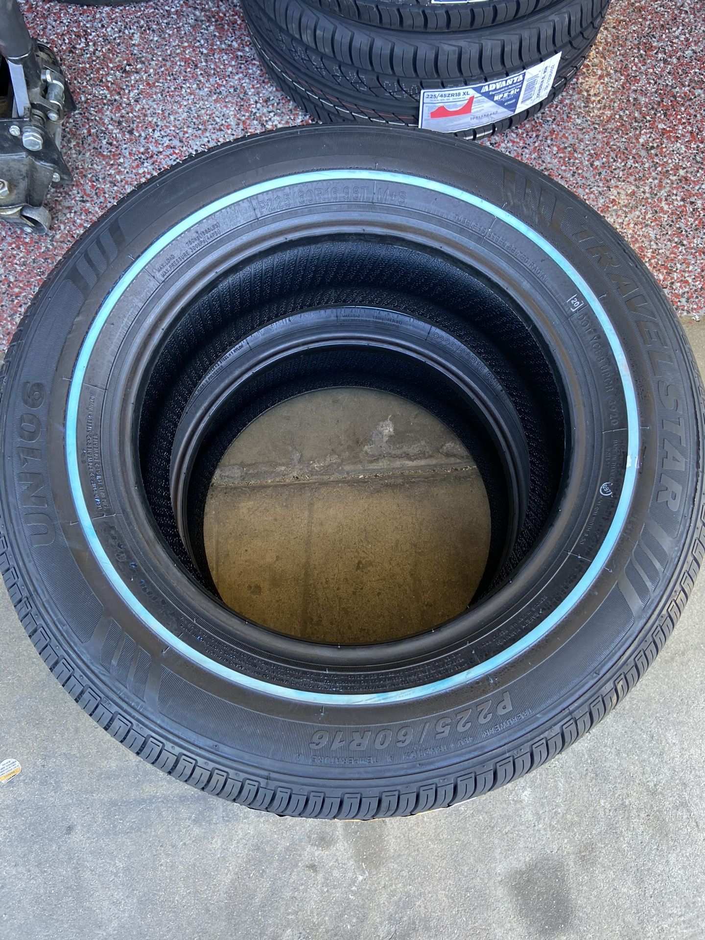 UNIROYAL TIGER PAW AWP II 155/80R13 $75 EACH WHITEWALL 155/80/13 SPOKES ...