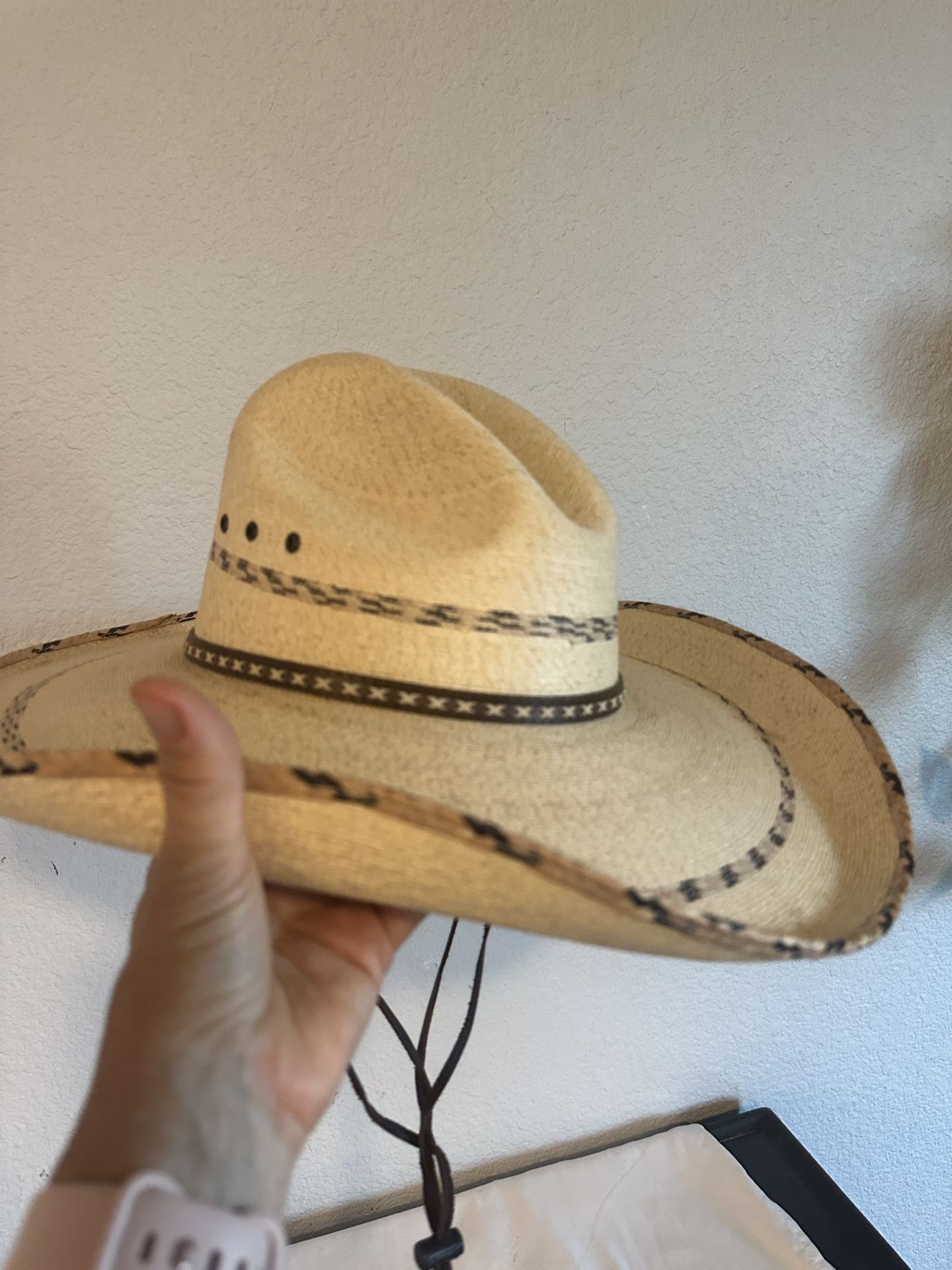 LARRY MAHAN 30X PANCHO GUS PALM STRAW WESTERN HAT for Sale in Phoenix ...