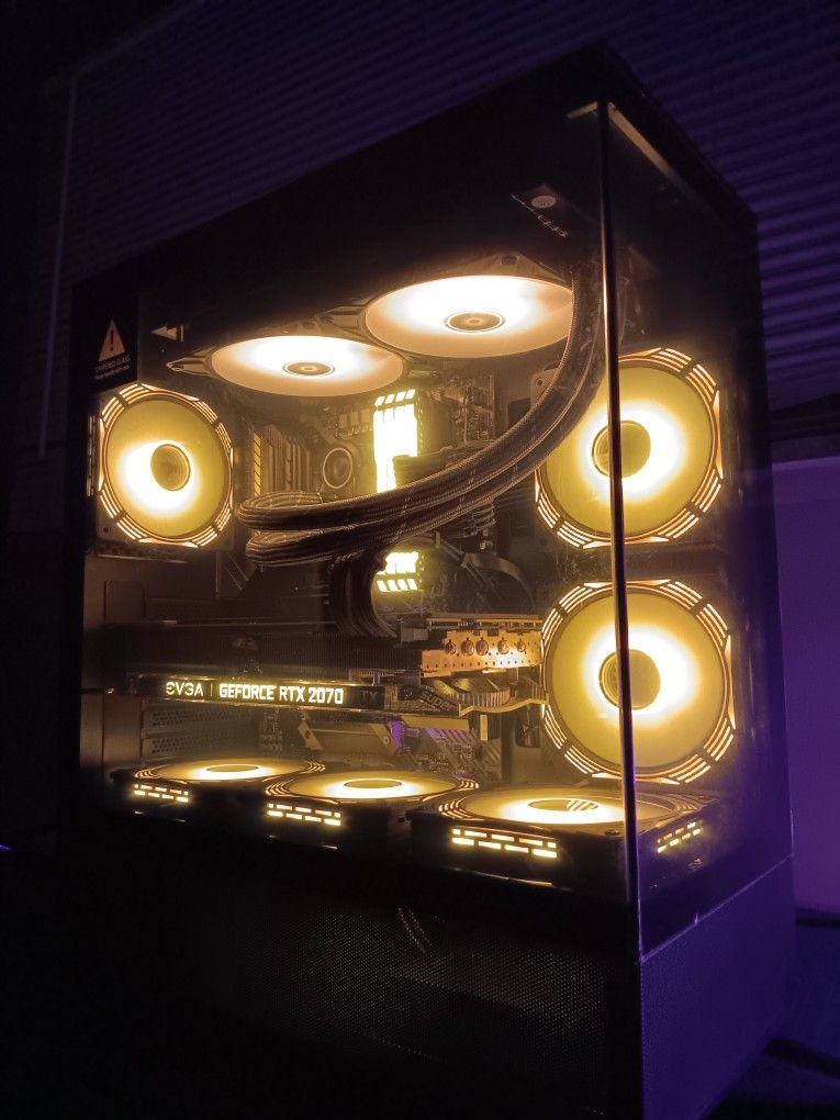 Custom Black RGB GAMING PC | Ryzen 5 5600x | EVGA RTX 2070S) | 32gb ...