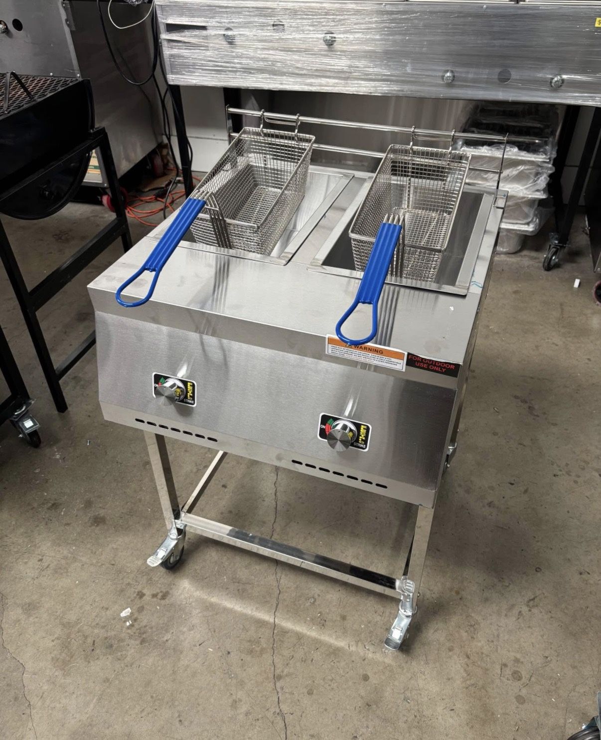 freidora de dos canastas de gas propano incluye manguera y regulador ...