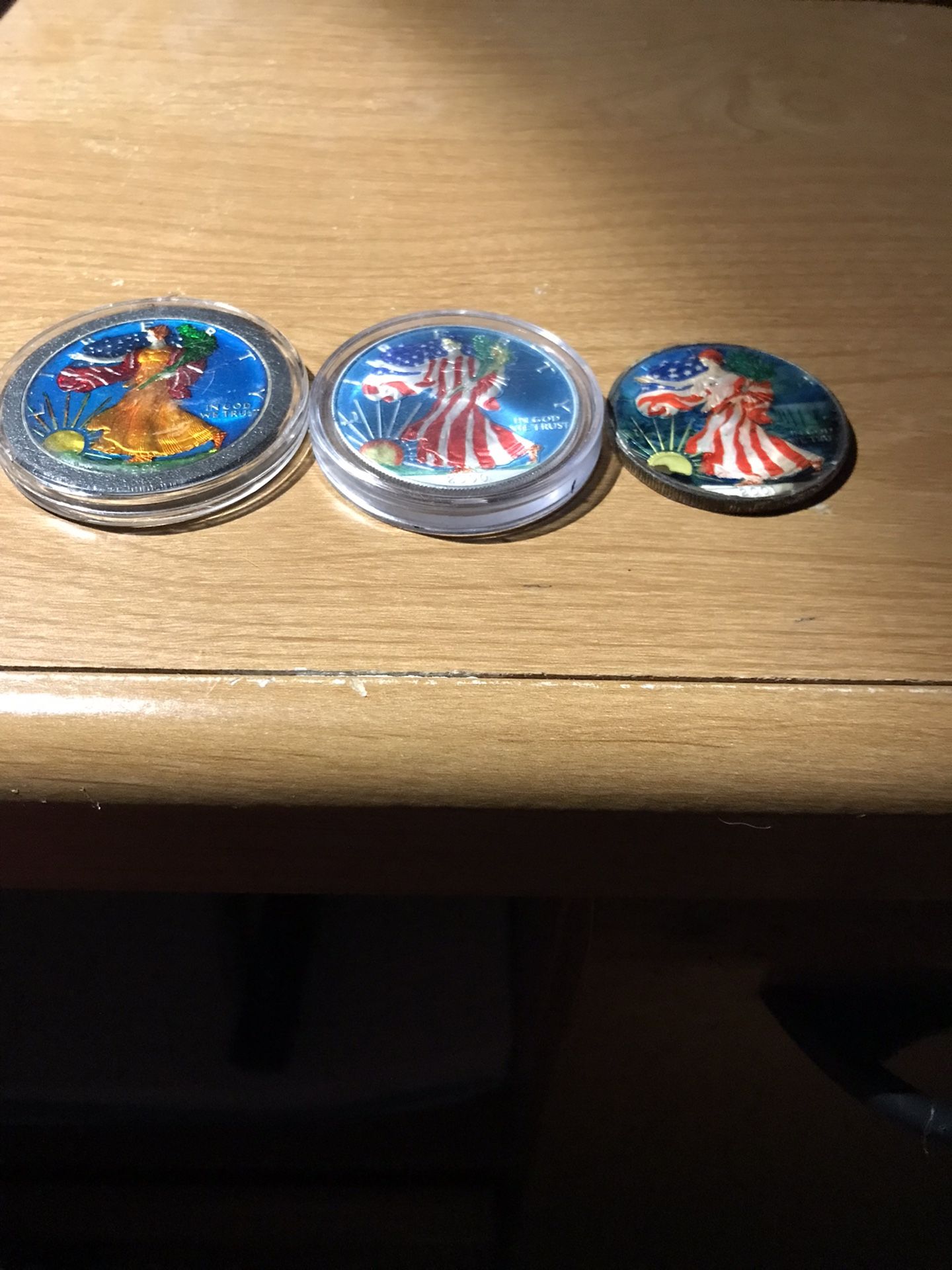 Painted Silver Eagles One Troy Oz. each for Sale in Las Vegas, NV - OfferUp