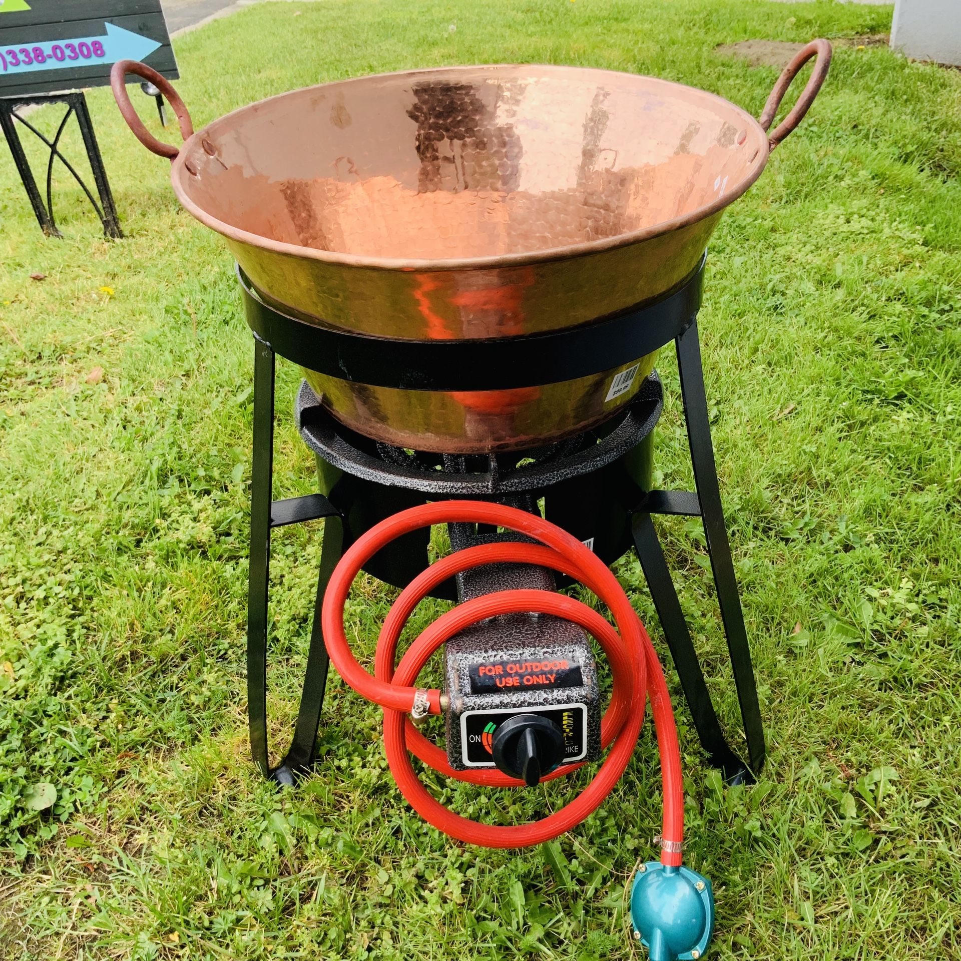 Cazo De Cobre 18” Cazo Para Carnitas Con Base Y Quemador Copper Pot W ...