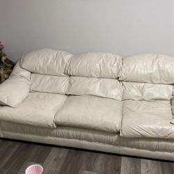 White Leather Couch for Sale in Stockton CA OfferUp