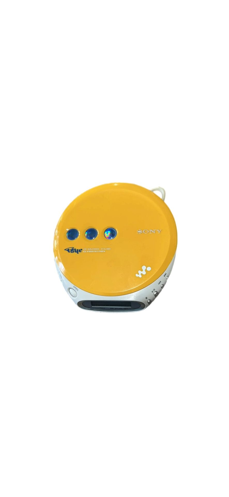 Vintage SONY WALKMAN Discman D-EJ360 G-Protection Yellow Tested CD ...