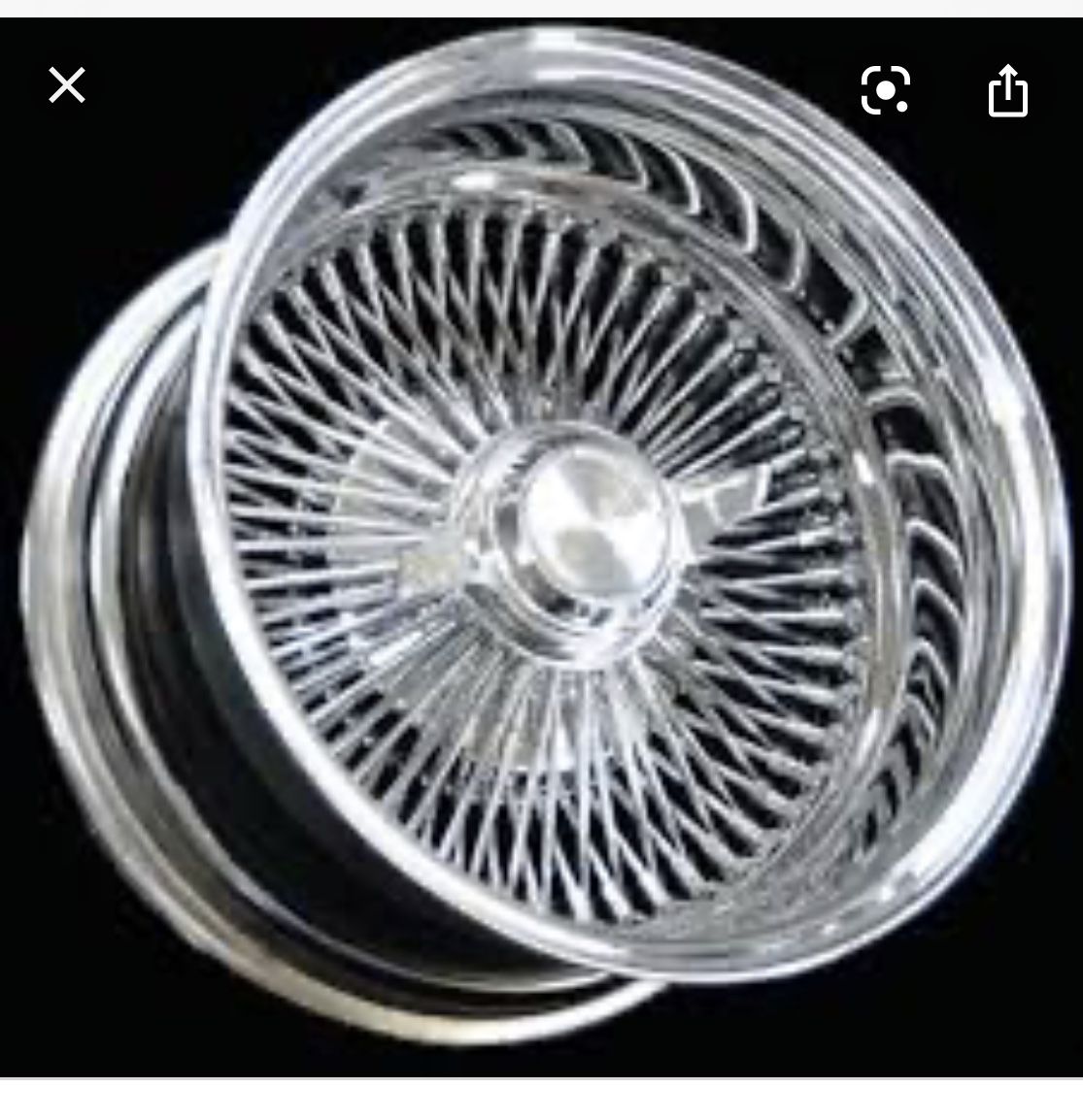 100 chrome spoke wheels and tires 13 inch 14inch reverse made in USA ...