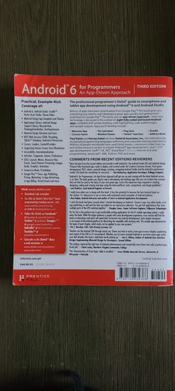 Android 6 for Programmers: An App-Driven Approach (Deitel Developer) for Sale in Des Plaines, IL ...