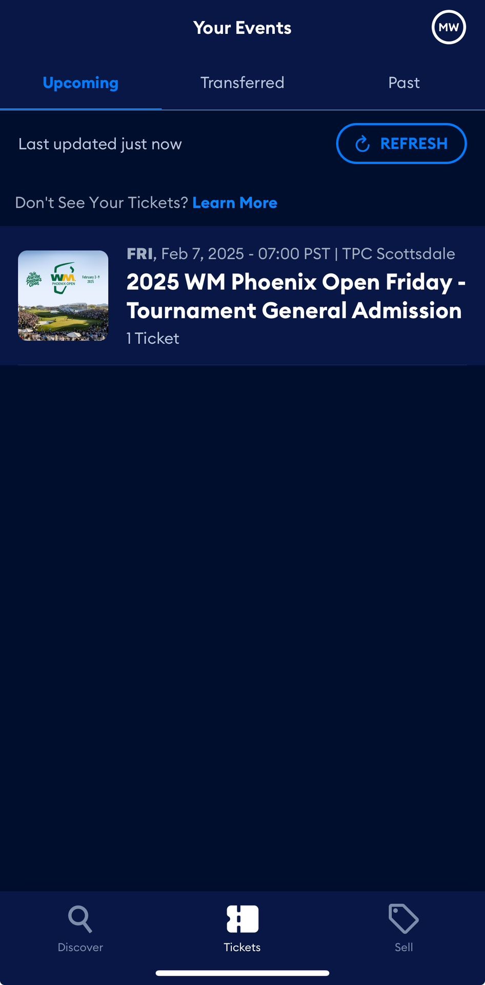 Waste Management Open - GA Ticket for Sale in Phoenix, AZ - OfferUp