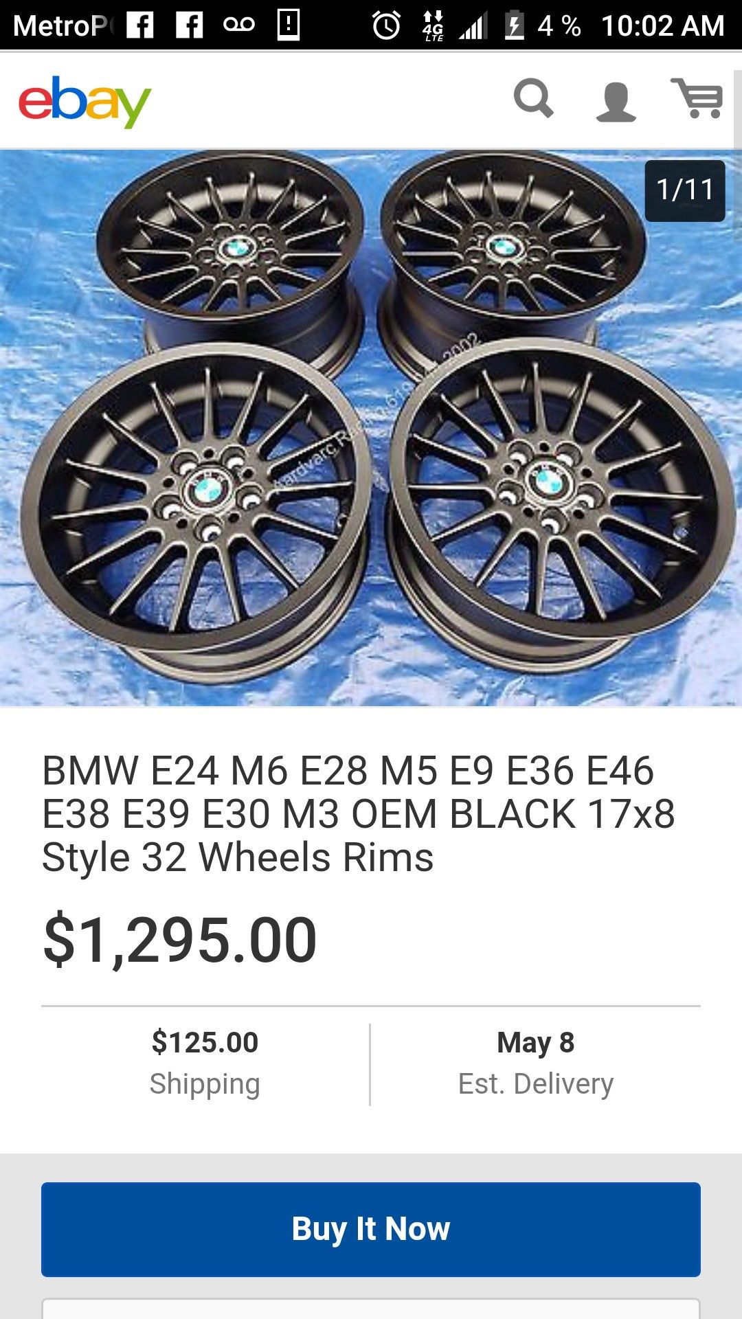 BMW Réplica Wheels E24 M6 E28 M5 E9 E36 E46 E38 E39 E30 M3 18x8 Style 32 Wheels Rims for Sale in ...