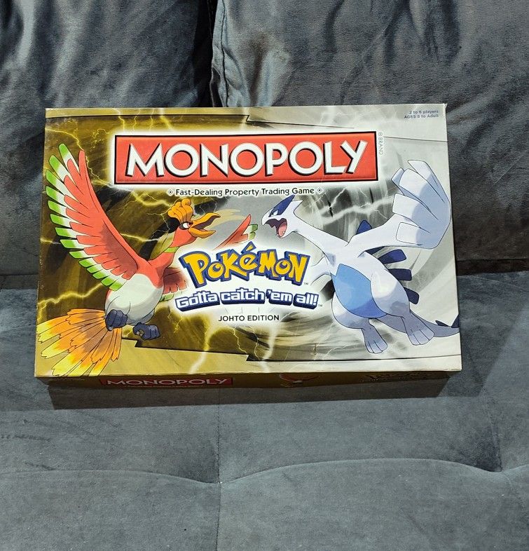 2016 POKÉMON MONOPOLY "GOTTA CATCH 'EM ALL" JOHTO EDITION COLLECTIBLE ...
