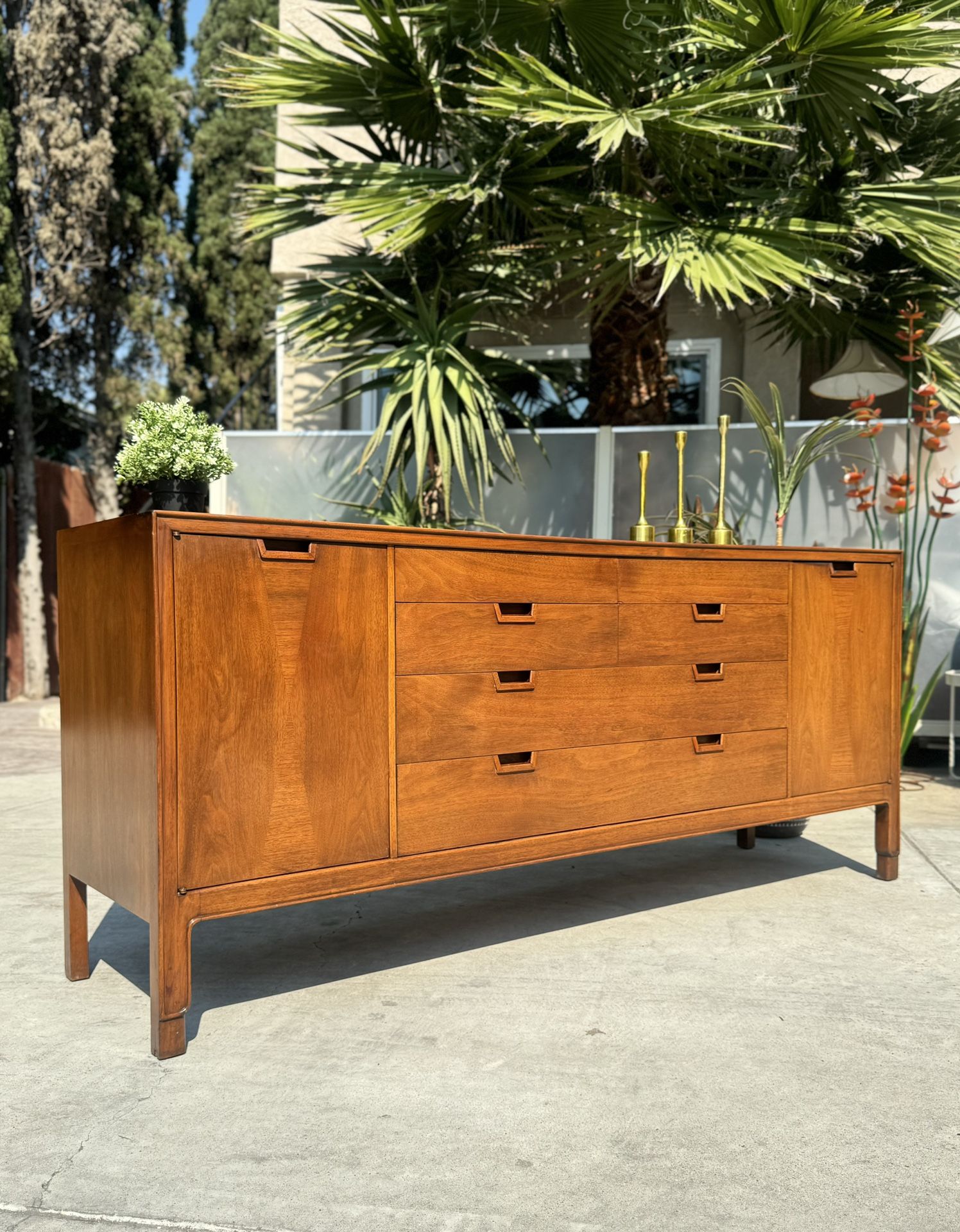 Mid Century Mount Airy Janus John Stewart 14 Drawer Wood Dresser for ...