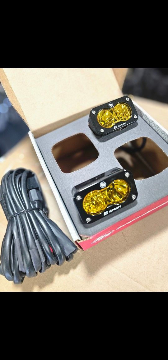 New Set Baja Designs S2 Sport Pair Set Kit Amber Yellow for Sale in ...