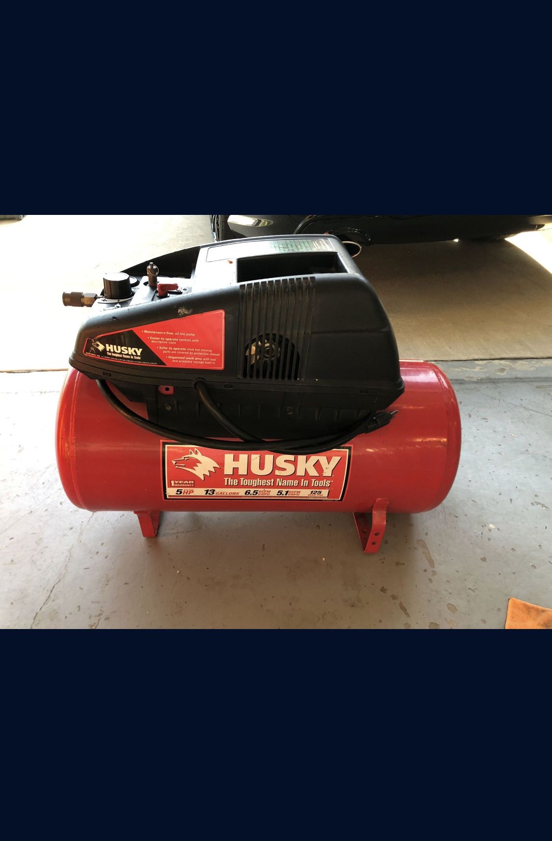 Husky 13 gallon air compressor store
