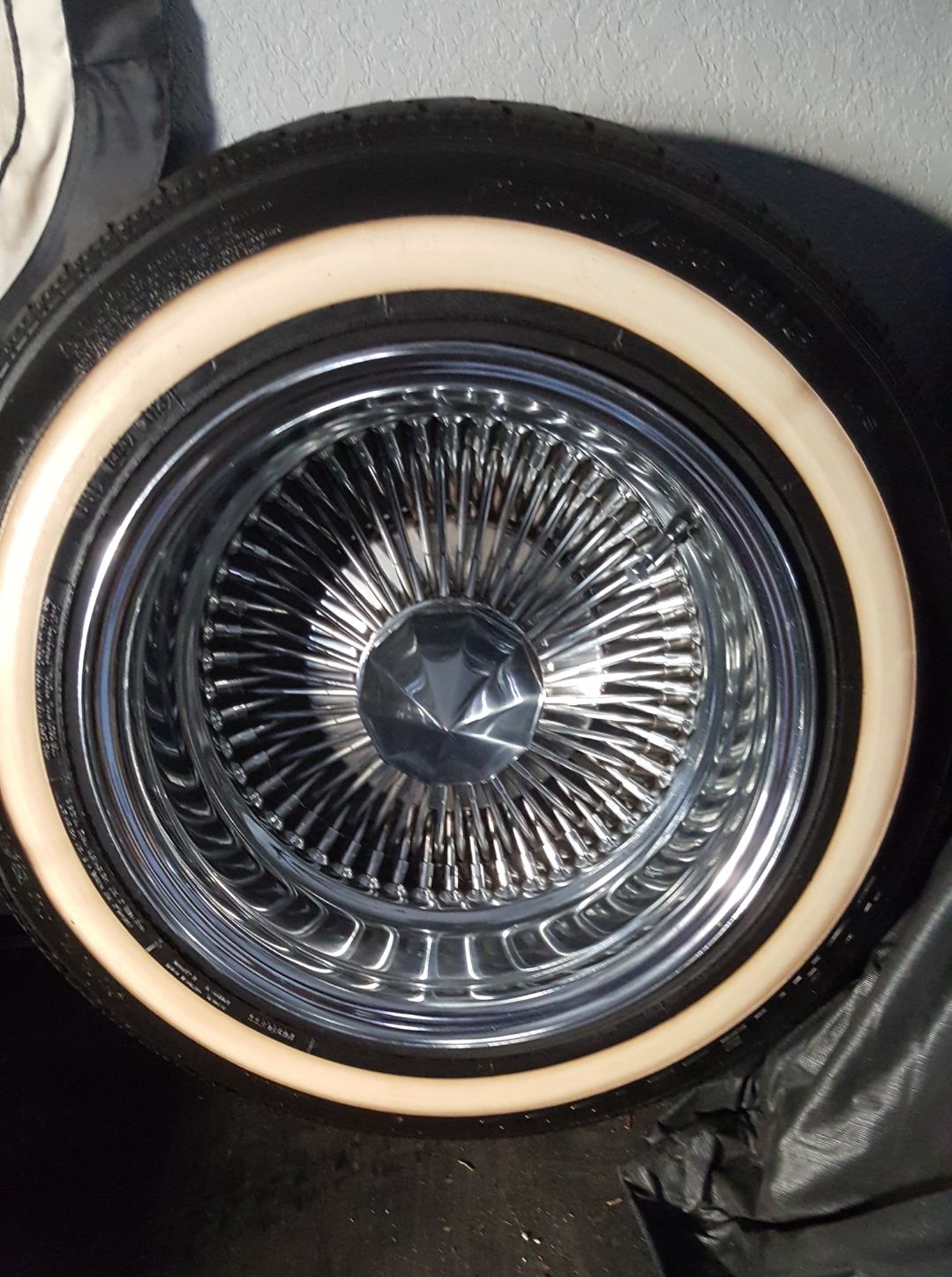 LOWRIDER 13x7 100 spokes straight lace all chrome wire rims 4sale for ...