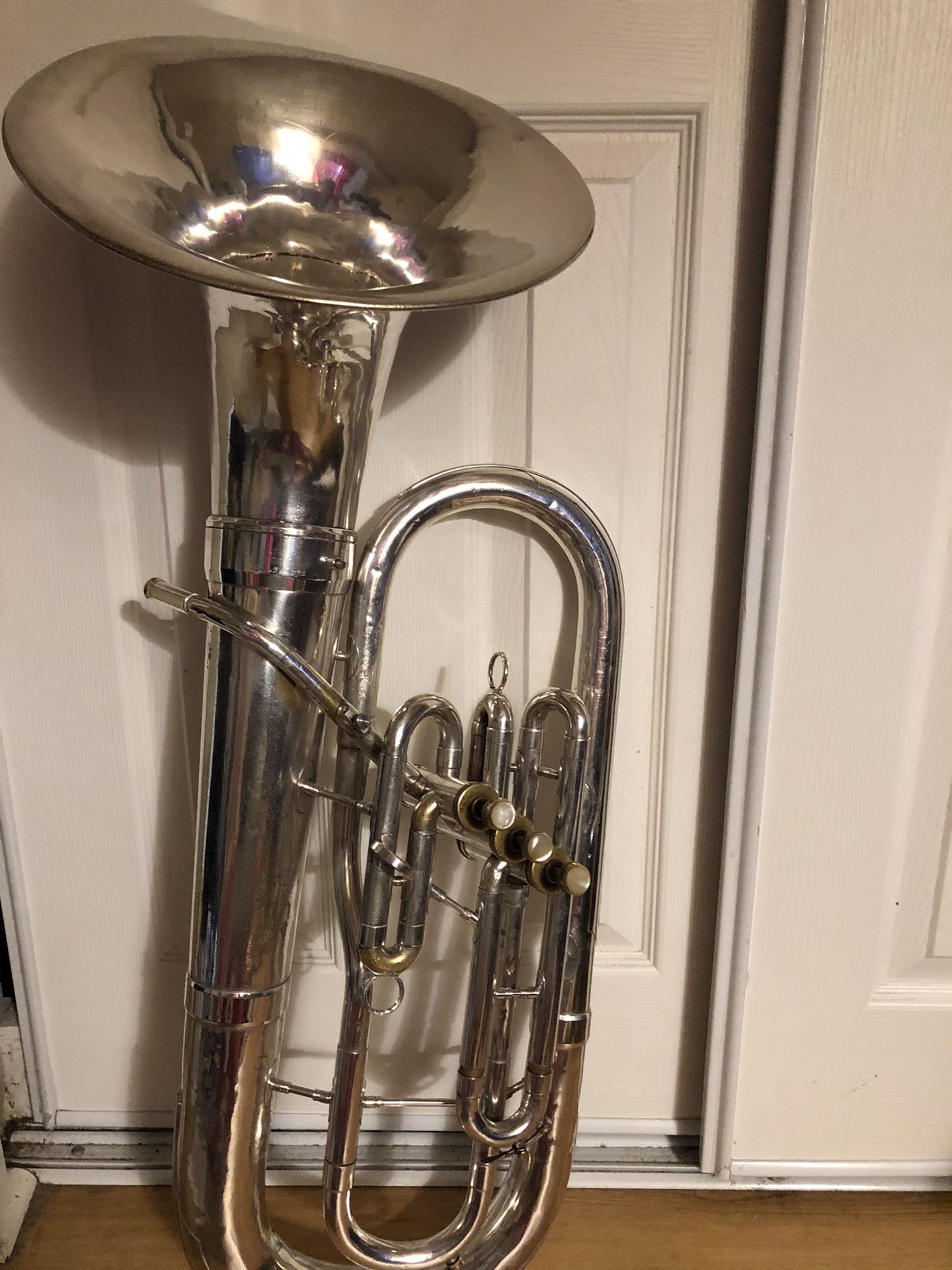 Saling A Used Silver Bell Come Off Olds Baritone With Case No ...