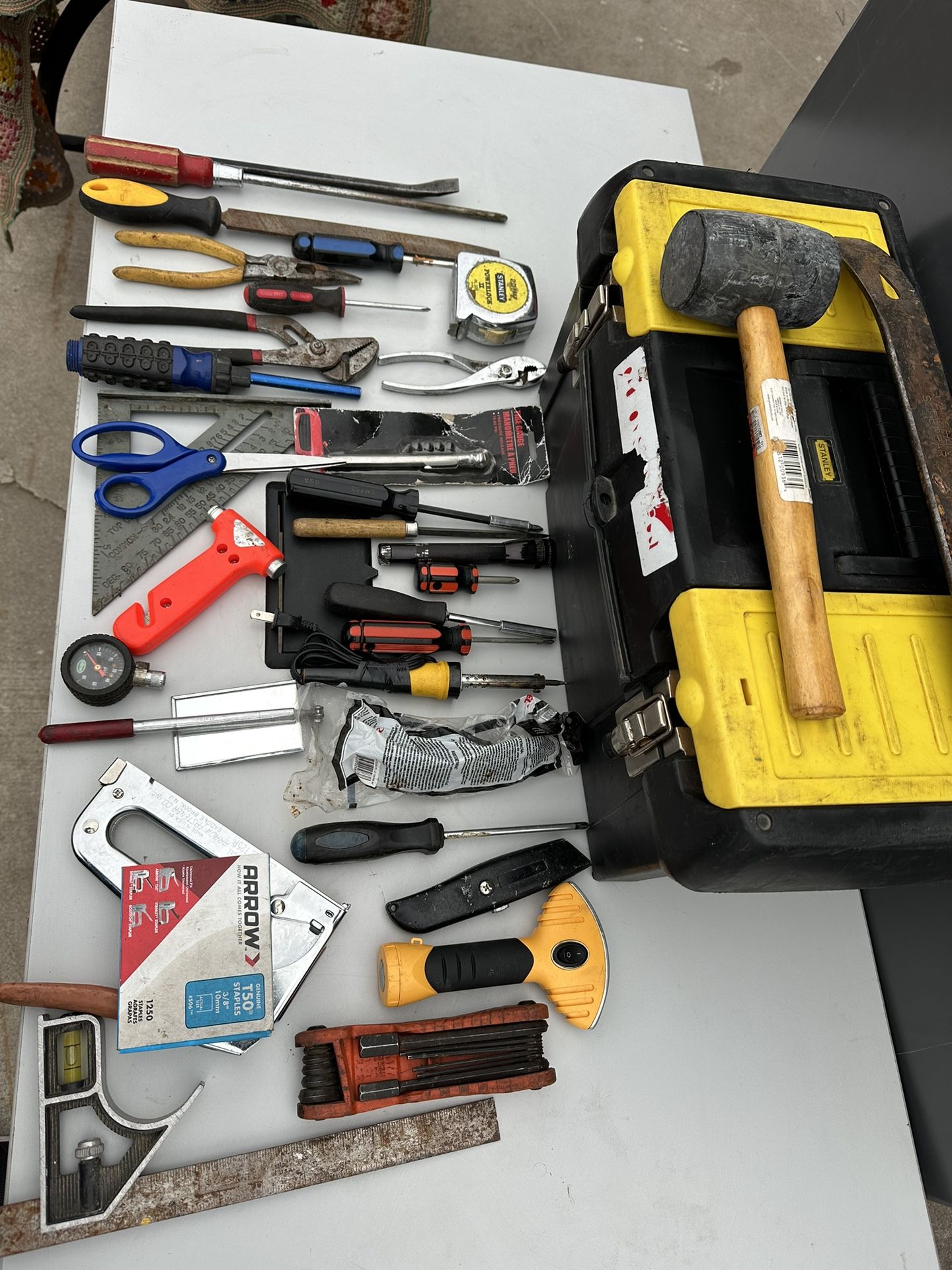 Stanley Black Medium Toolbox With Tools Over 30 Piece’s Included Preowned. Ok Condition for Sale ...