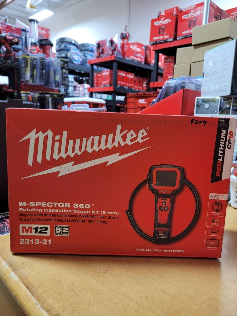 Milwaukee M-spector 360 Rotating Inspection Scope Kit 9mm for Sale in ...