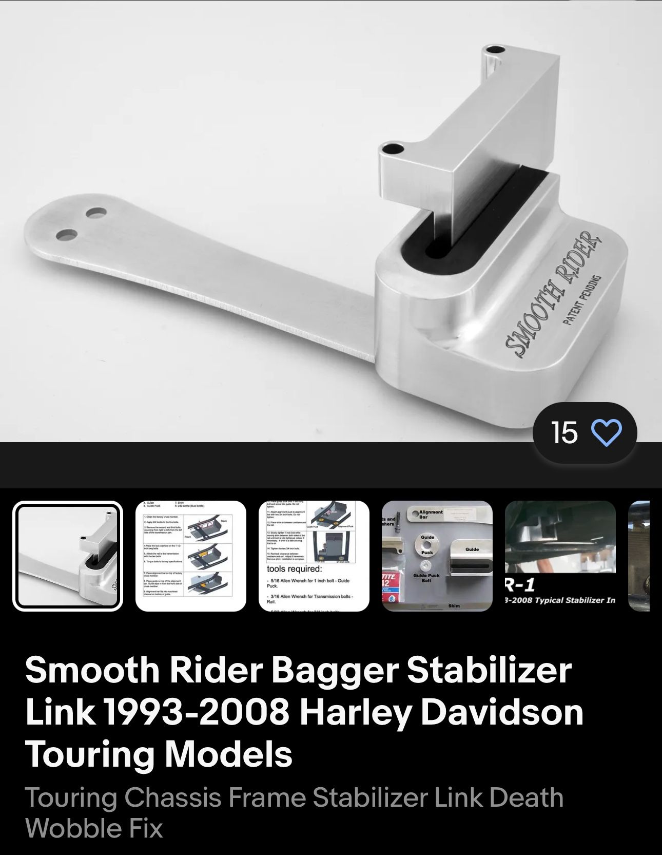 Smooth Rider Bagger Stabilizer Link 93-08 Harley Davidson Touring ...
