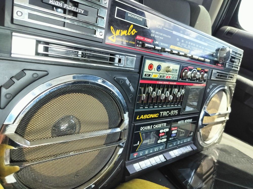 148 VTG 80’s LASONIC TRC-975 BOOMBOX Portable Stereo Radio Cassette ...