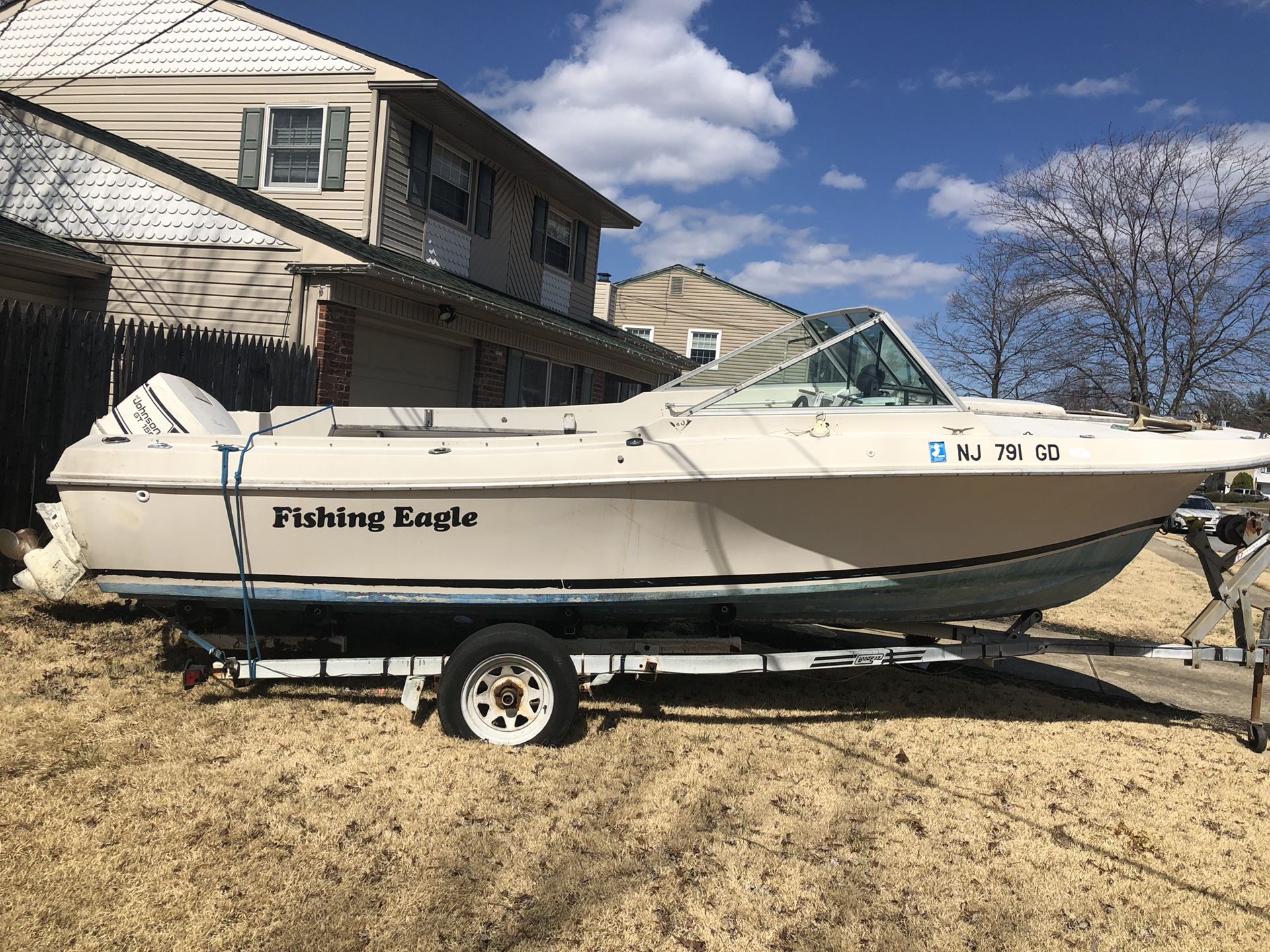 20 ft Boat, motor and trailer Johnson GT 150 hp V6 for Sale in Deptford ...