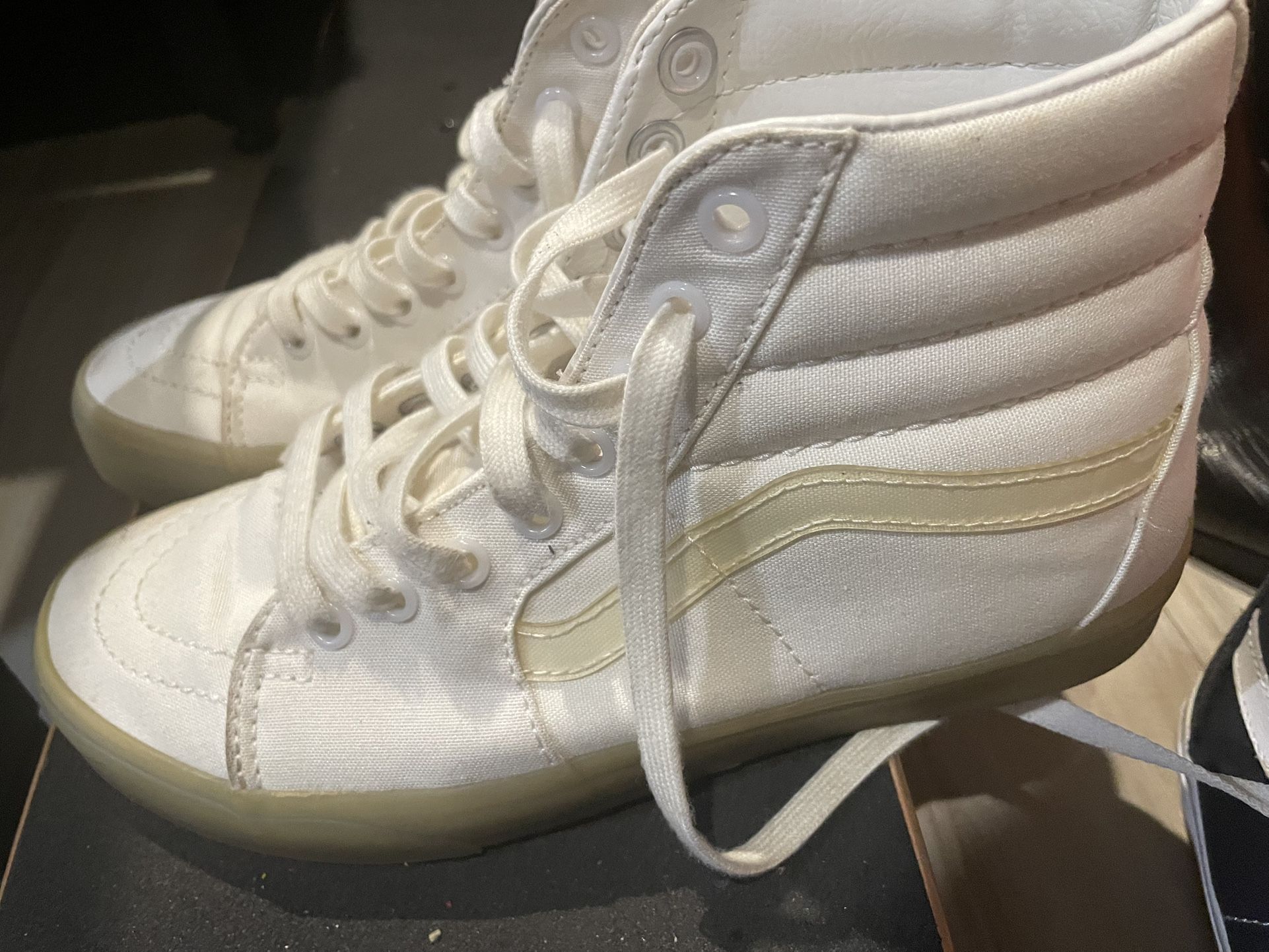 All white Vans Hightops for Sale in Oceanside, CA - OfferUp