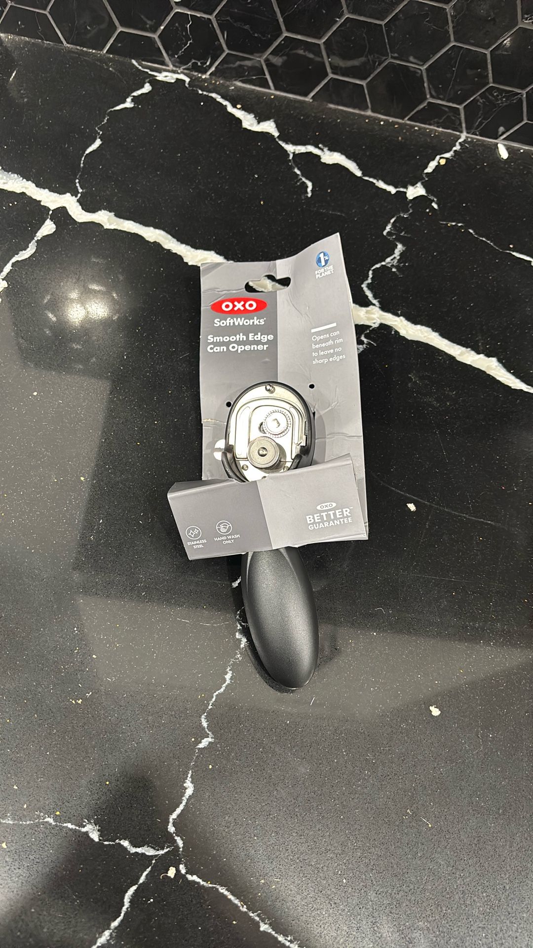 OXO Smooth Edge Can Opener: Manual Soft-Grip Handle, Stainless Steel ...