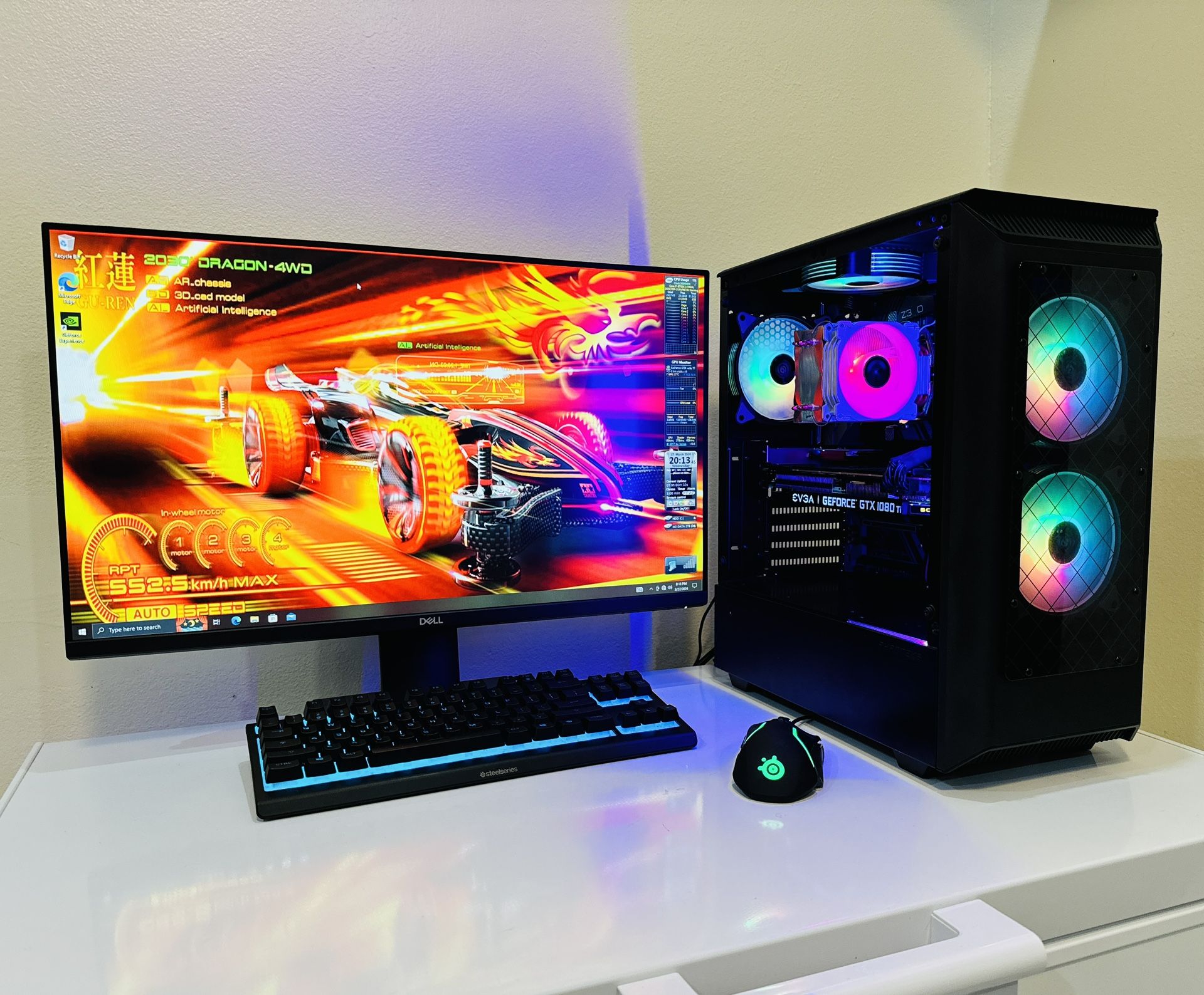 NEW ASROCK 8 Gen Gaming PC.12 Core I7K @3,7GHz. GTX1080TI 11G. 2T M2 ...