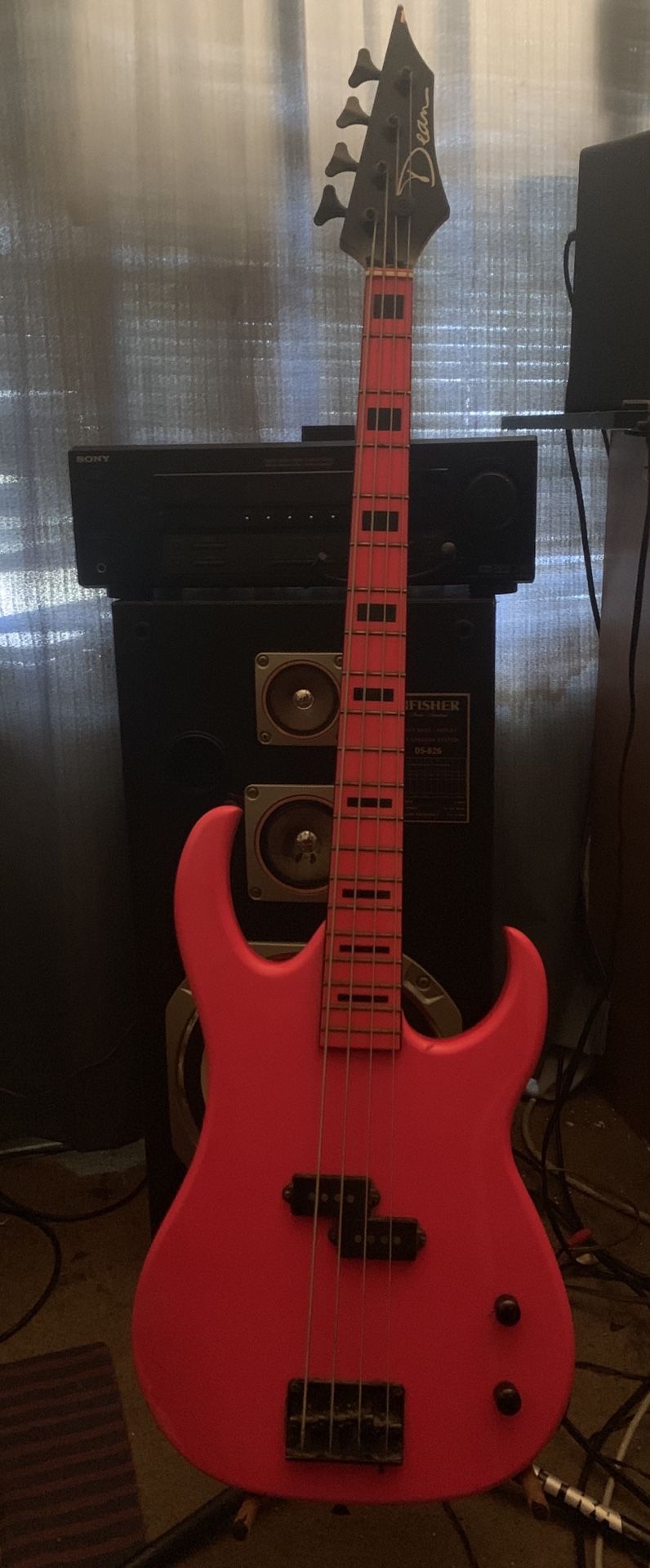 Dean - Custom Zone - 4 String Bass Guitar - Fluorescent Pink - Used for ...