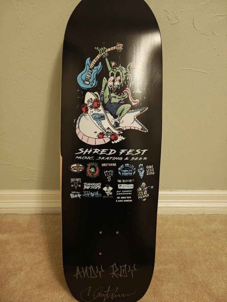 Andy Roy & Christian Hosoi Duel-Signed Skateboard Authenticated Beckett ...