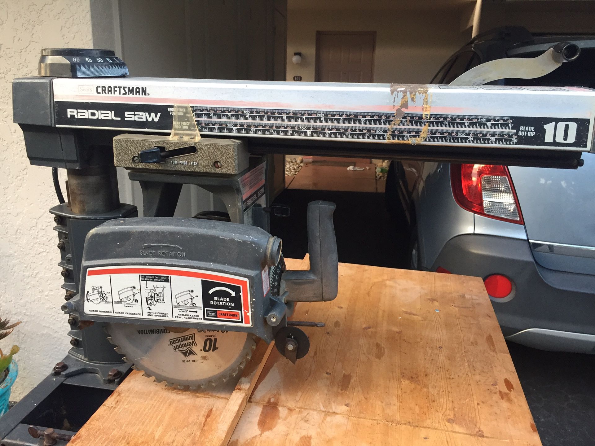 Craftsman 10" inch Radial Arm Saw with Table for Sale in Cape Coral, FL ...