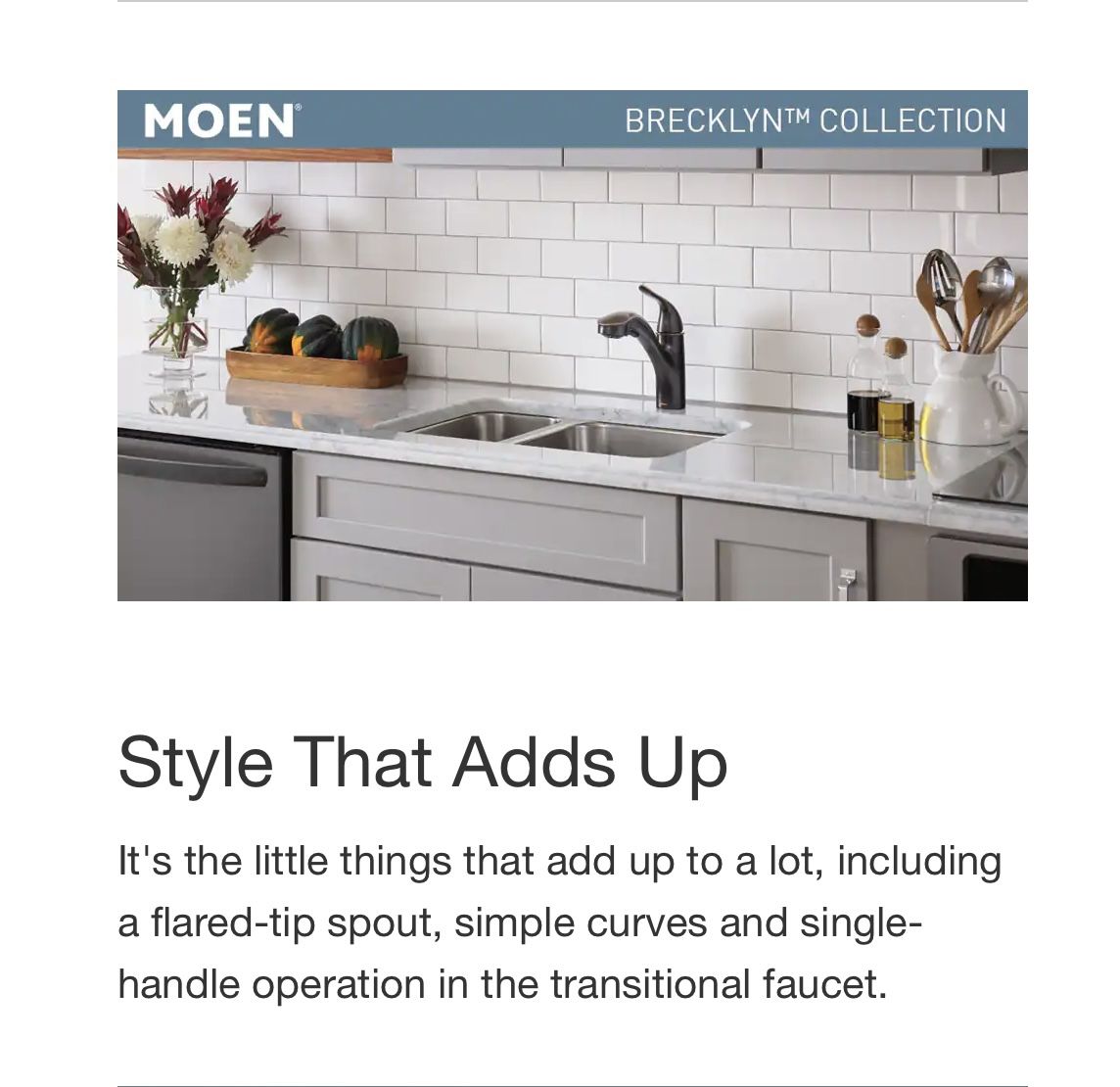 Moen Brecklyn Single-Handle Pull-Out Sprayer Kitchen Faucet with Power ...