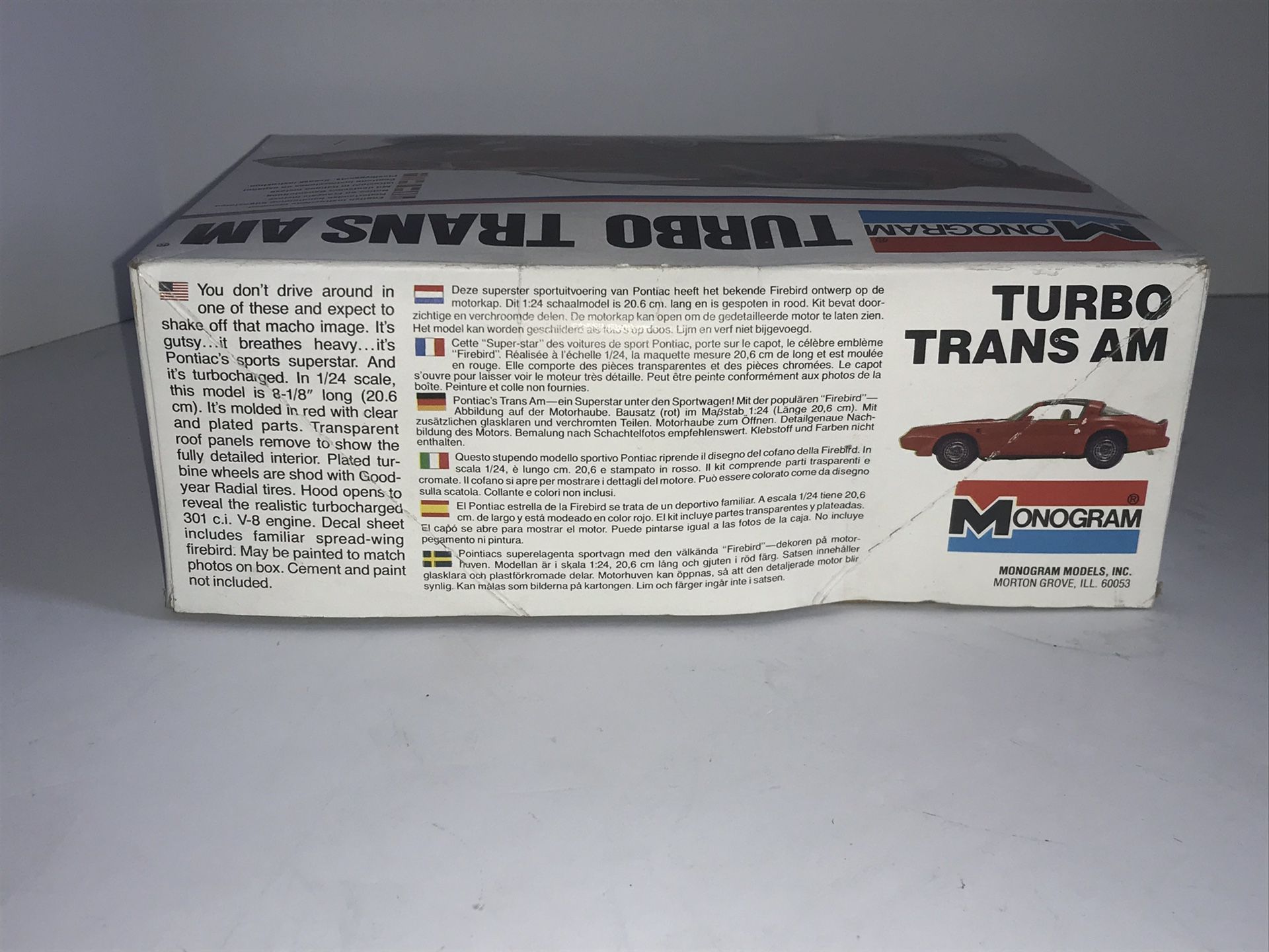 1980 #2270 MONOGRAM Models 1:24th scale Pontiac Firebird Turbo Trans Am ...