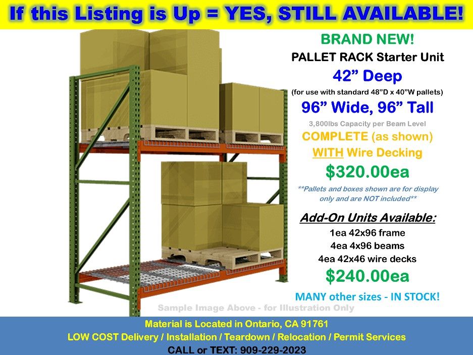 Interlake Pallet Rack Specifications