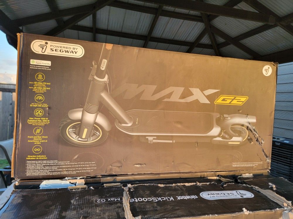 Segway Max G2 Electric Kick Scooter Foldable w/ 43 Mile Range and 22 ...