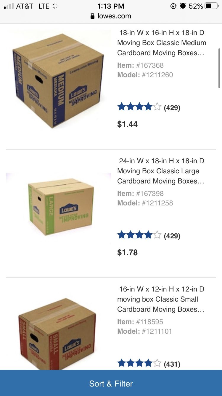 Lowe’s moving boxes for Sale in Anaheim, CA - OfferUp