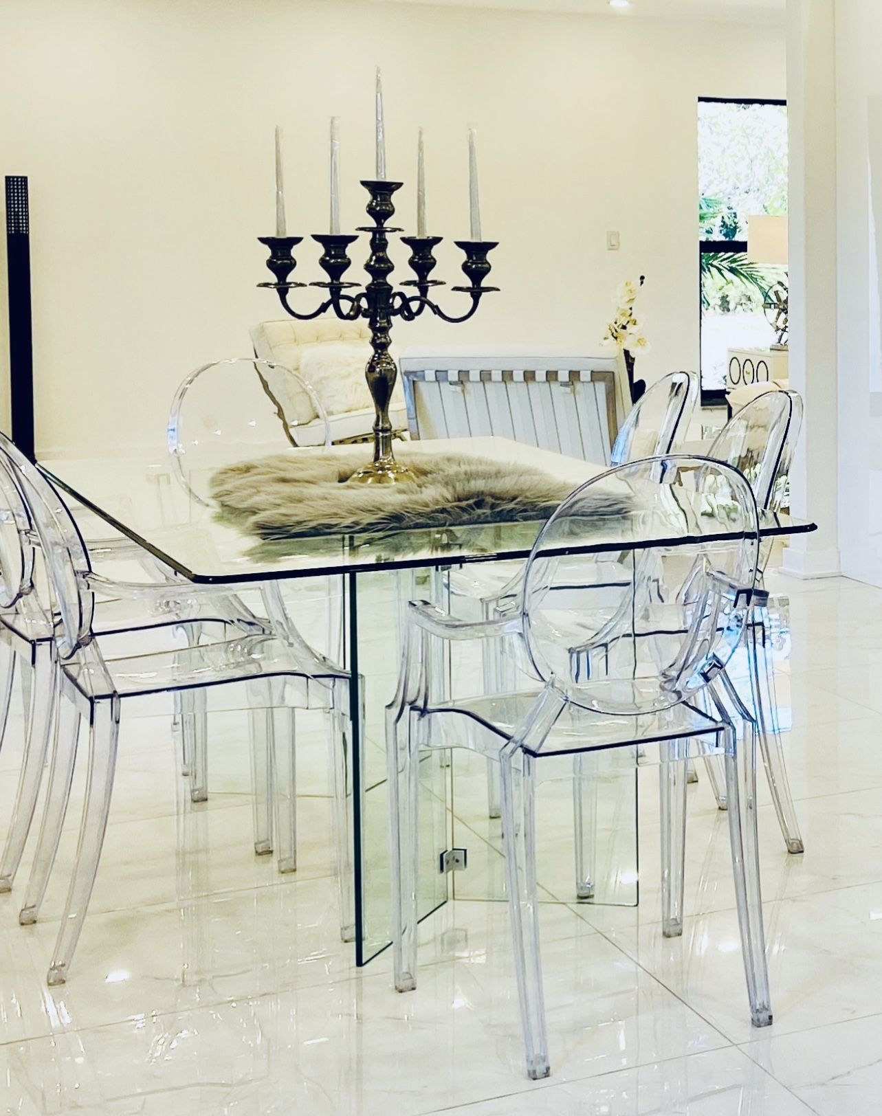 Clear Acrylic Dining Table