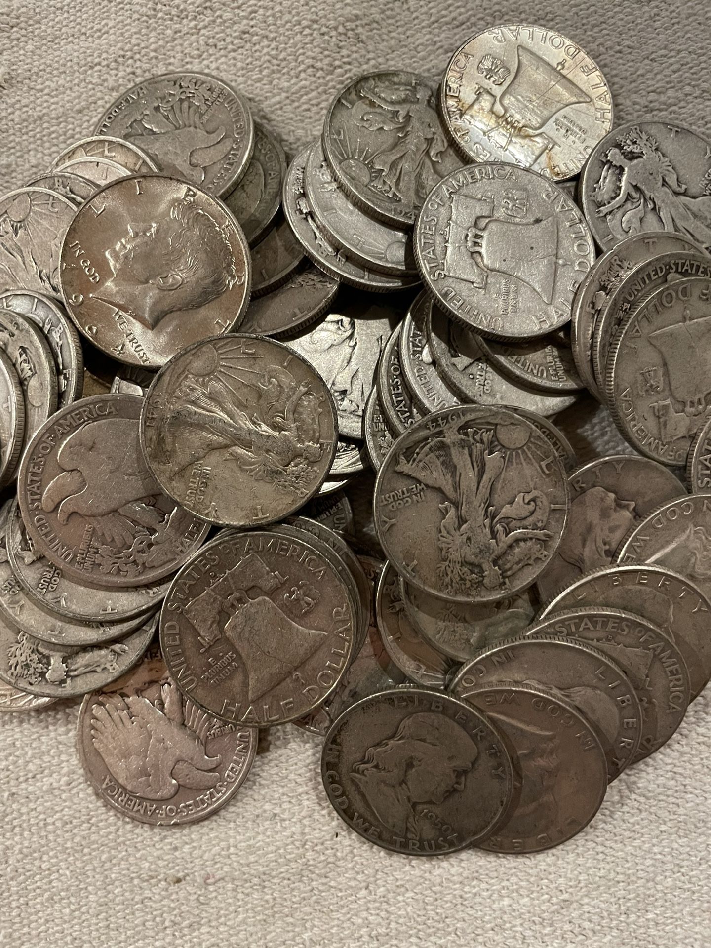 90% Silver Below Spot Half Dollars, Junk Silver, Constitutional Silver ...