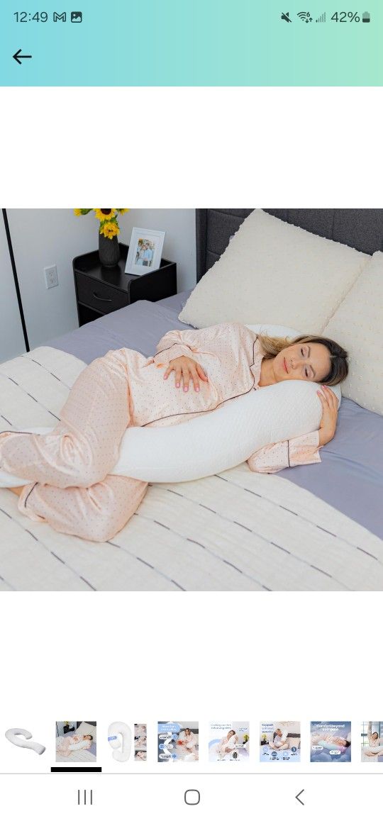 Contour Swan Body Pillow w/Pillowcase & Mesh Laundry Bag - As Seen on ...