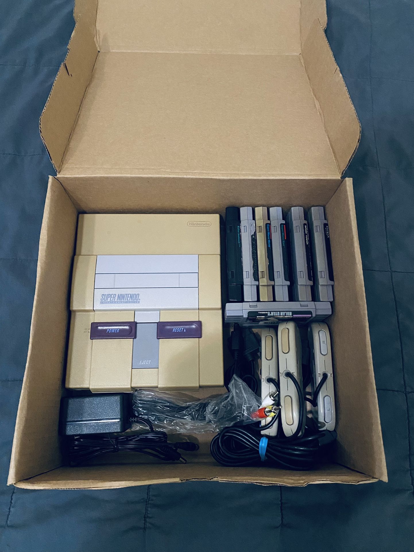 Original Super Nintendo SNES Console And Games Bundle Lot fully ...