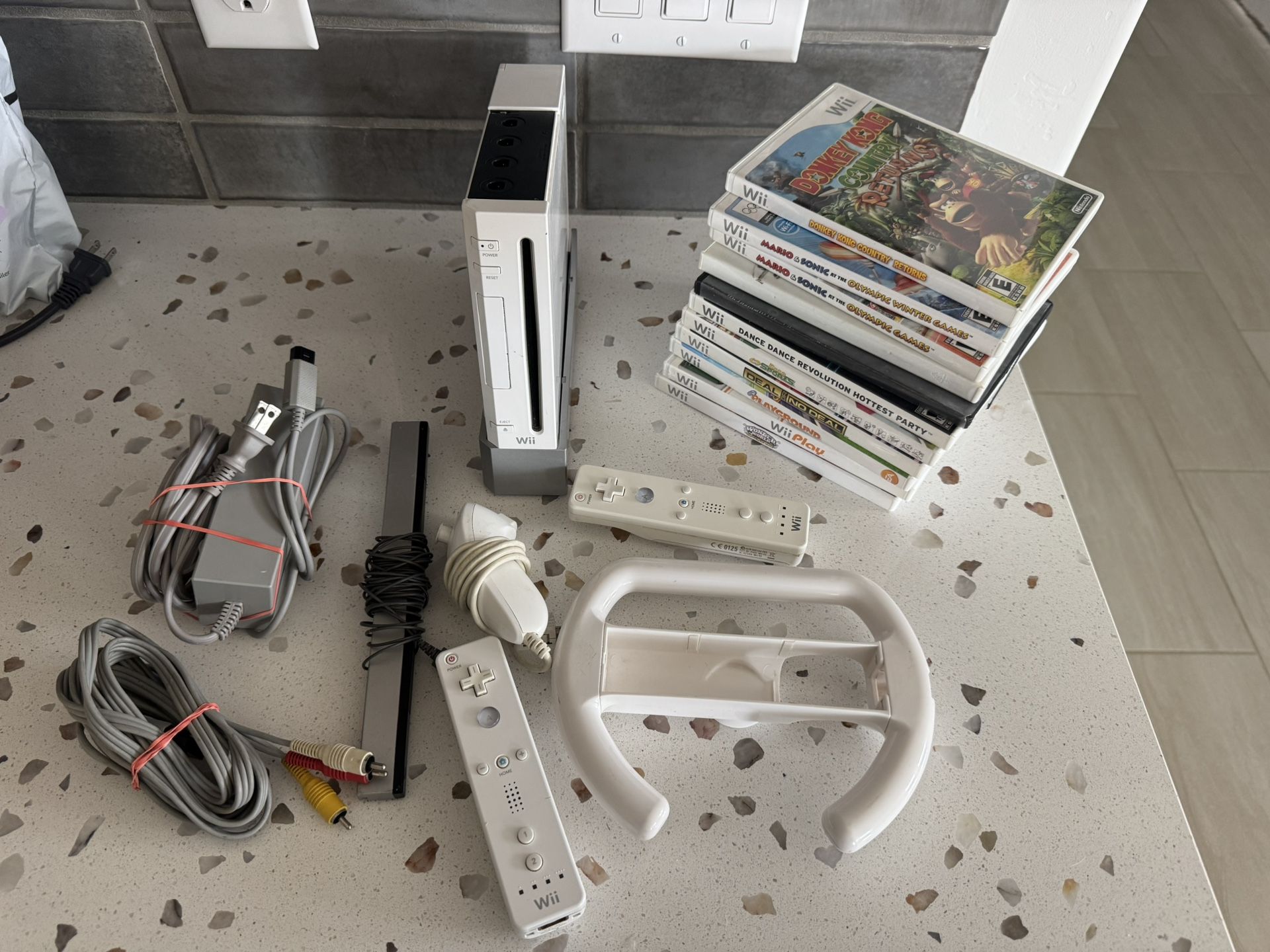 Nintendo Wii Backwards Compatible With Wii Sports Mario Etc for Sale in ...