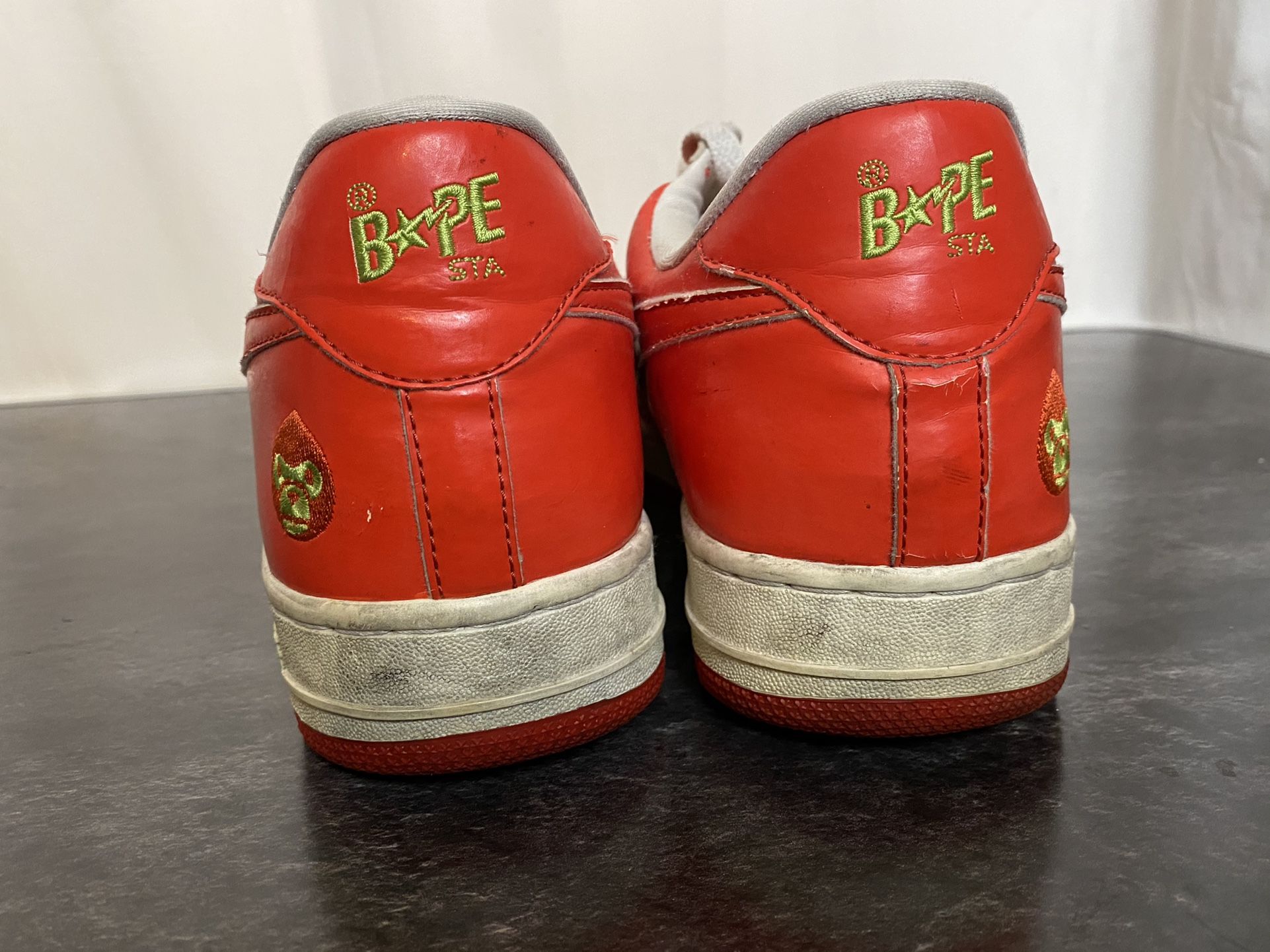 A Bathing Ape Bape Bapesta Neon Alien Baby Milo men’s 13 Vintage Shoes ...