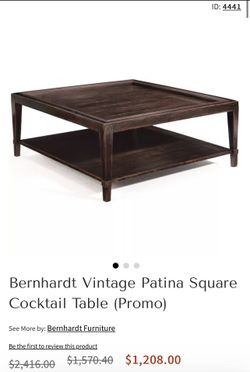 Bernhardt vintage patina coffee table store