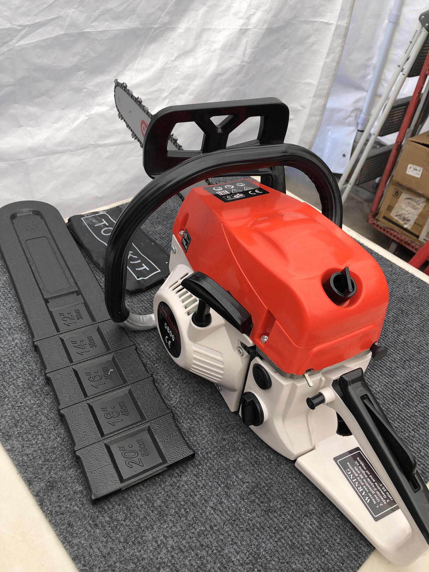 Gasoline Chainsaw with 20 in. Bar 52CC Engine 2-Cycle Gas Powered ...