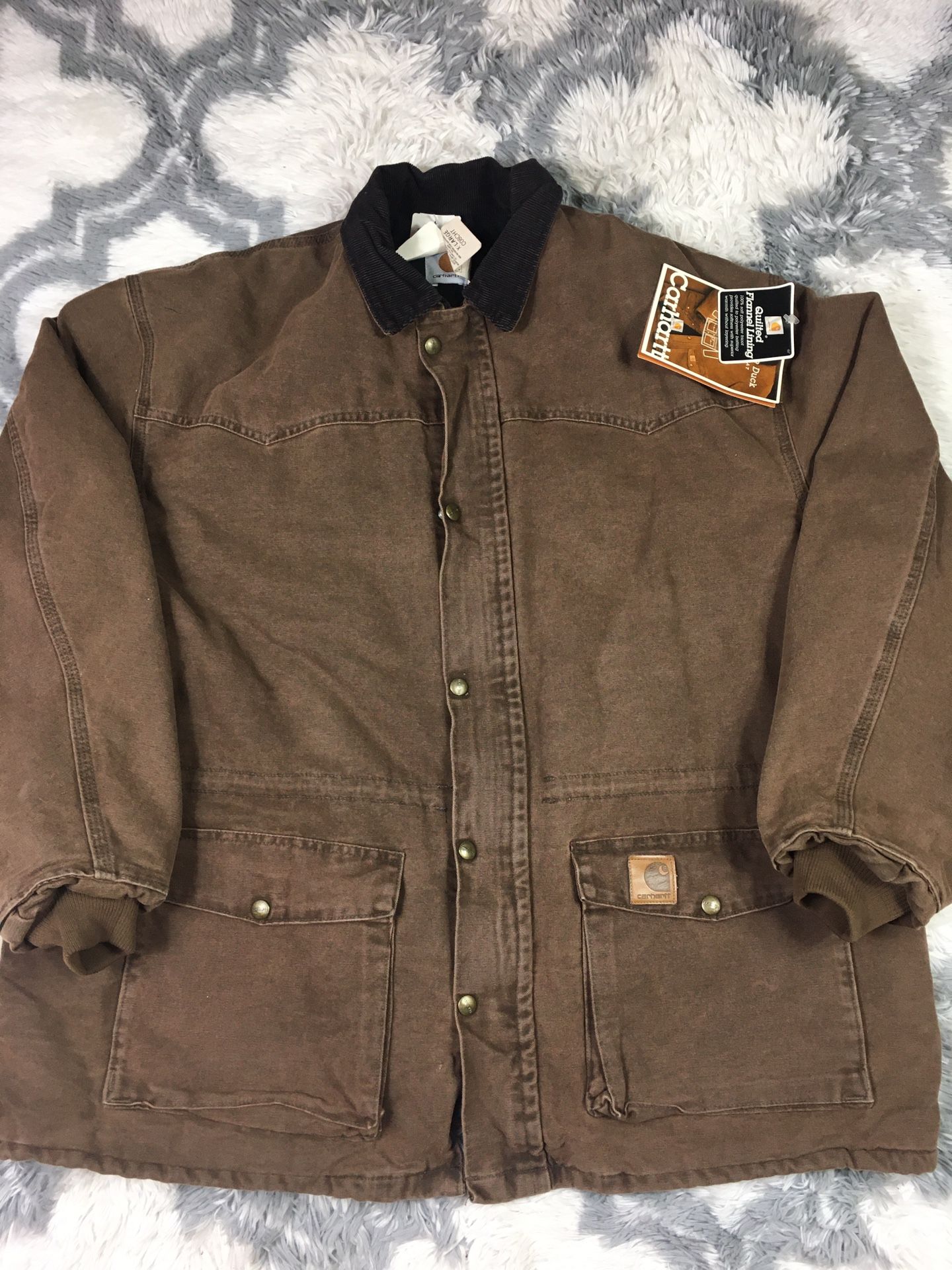 VTG CARHARTT XLarge USA Rancher Blanket Lined Jacket Coat Men Union ...