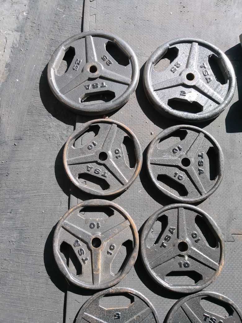 TSA GRIP HANDLE OLYMPIC PLATE WEIGHTS for Sale in San Diego, CA - OfferUp