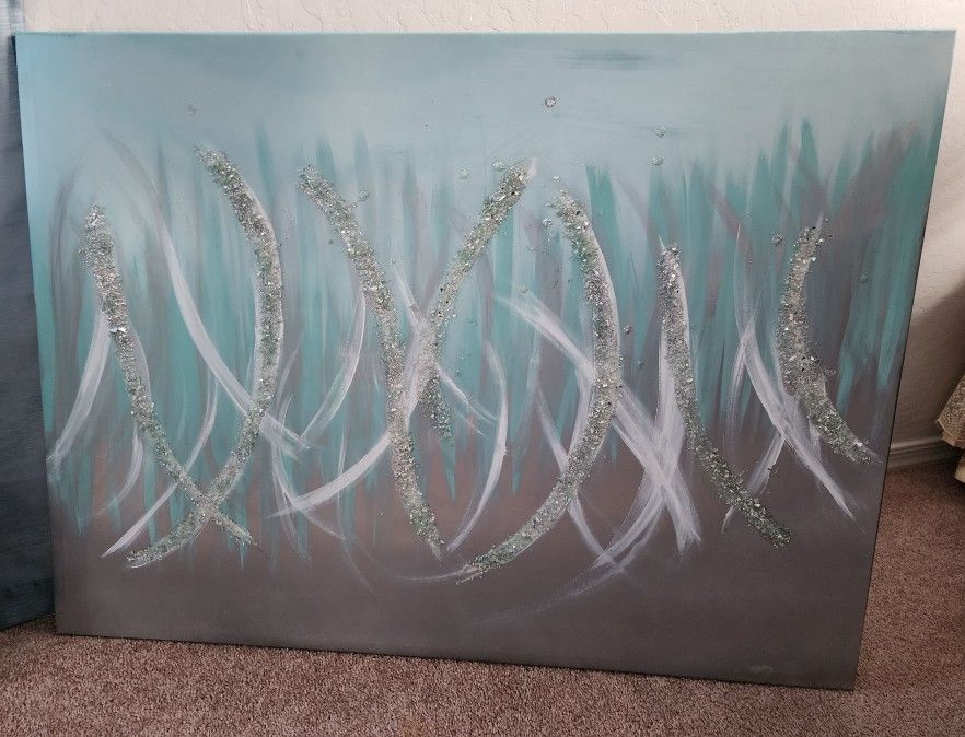 Glamorous, One-of-a-Kind Mixed Media Wall Art / Décor on Canvas for ...